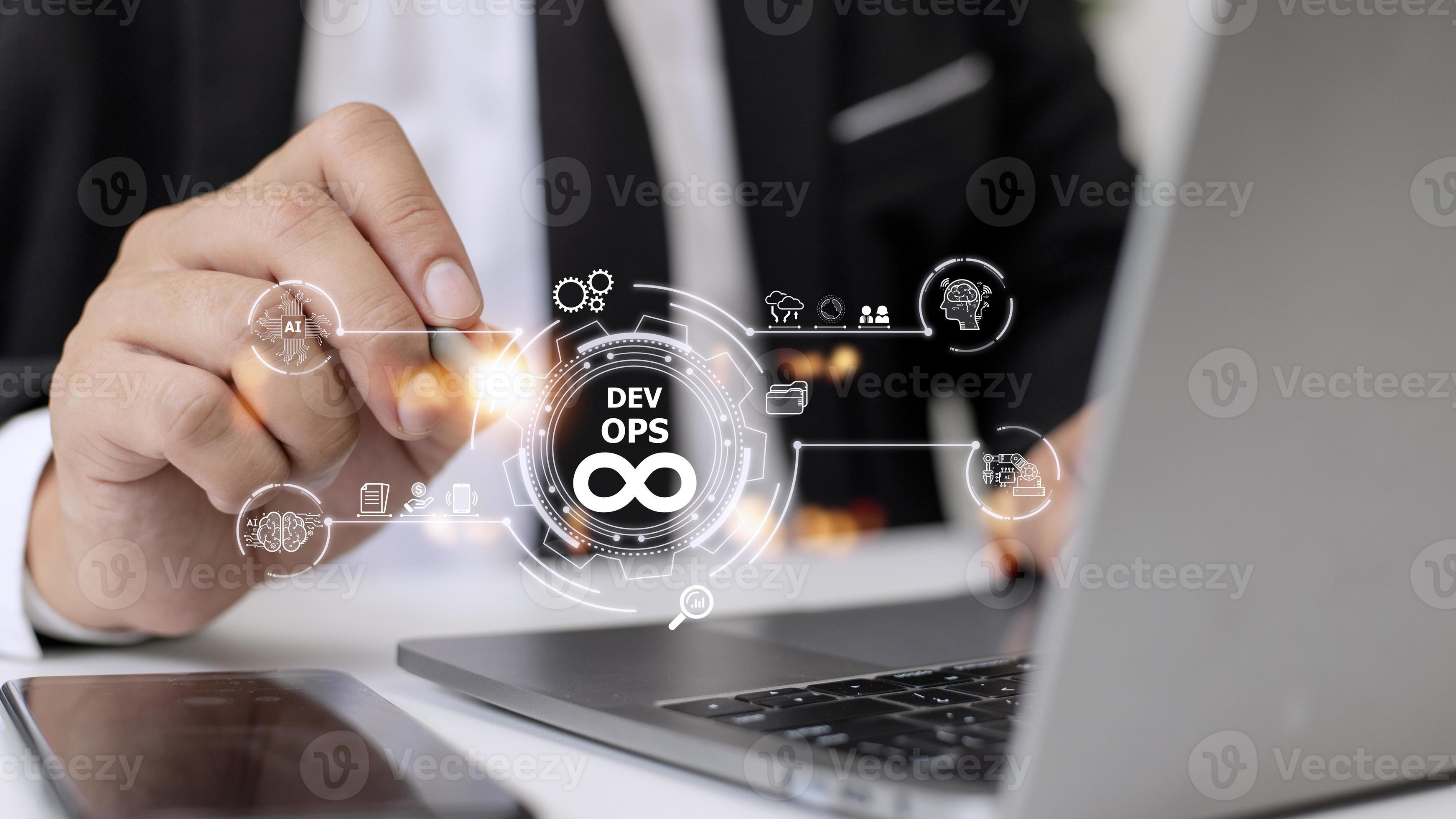 DevOps concept, software development and IT operations, agile programming 15942354 Stock Photo ...
