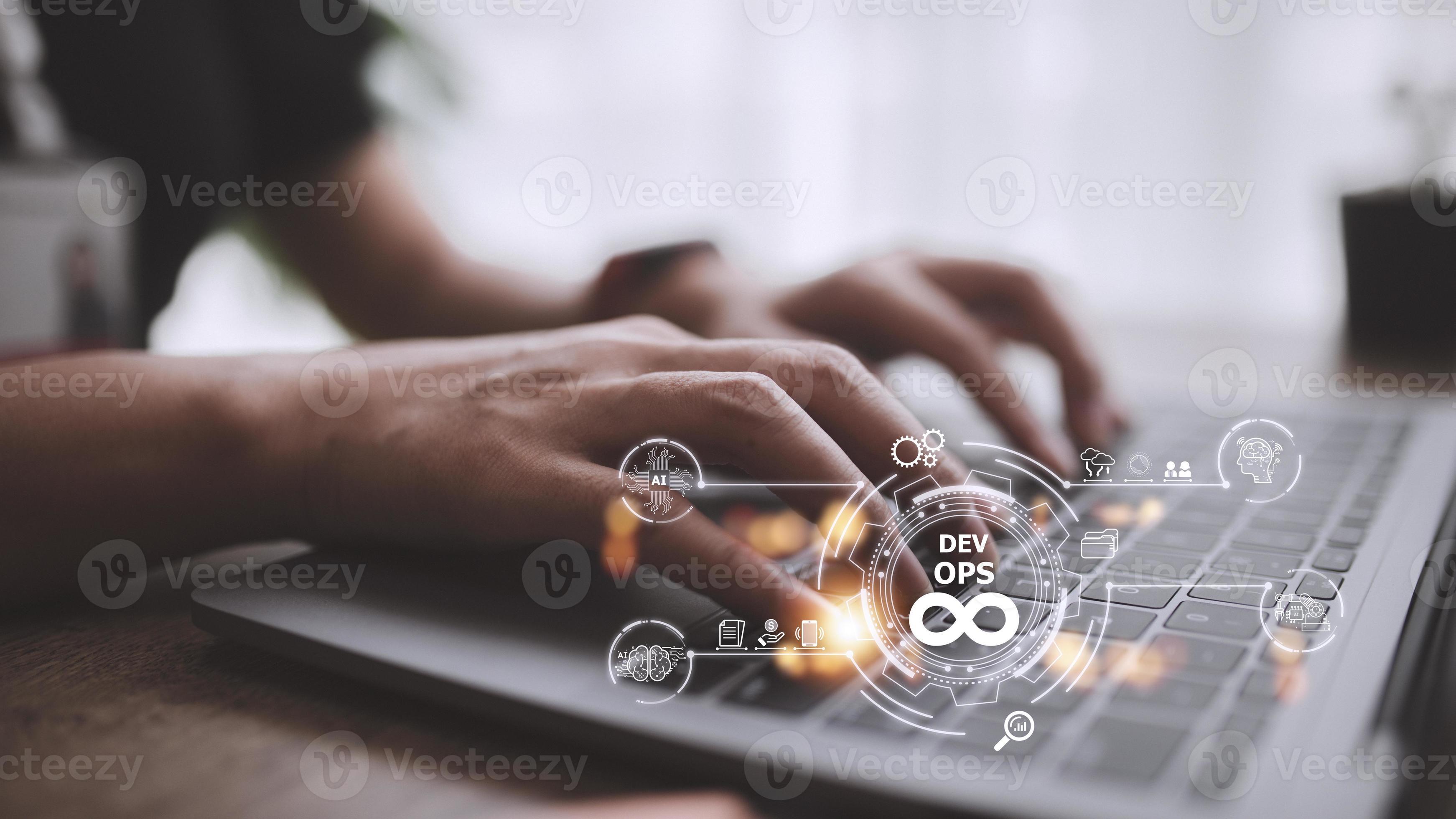 DevOps concept, software development and IT operations, agile programming 15942695 Stock Photo ...