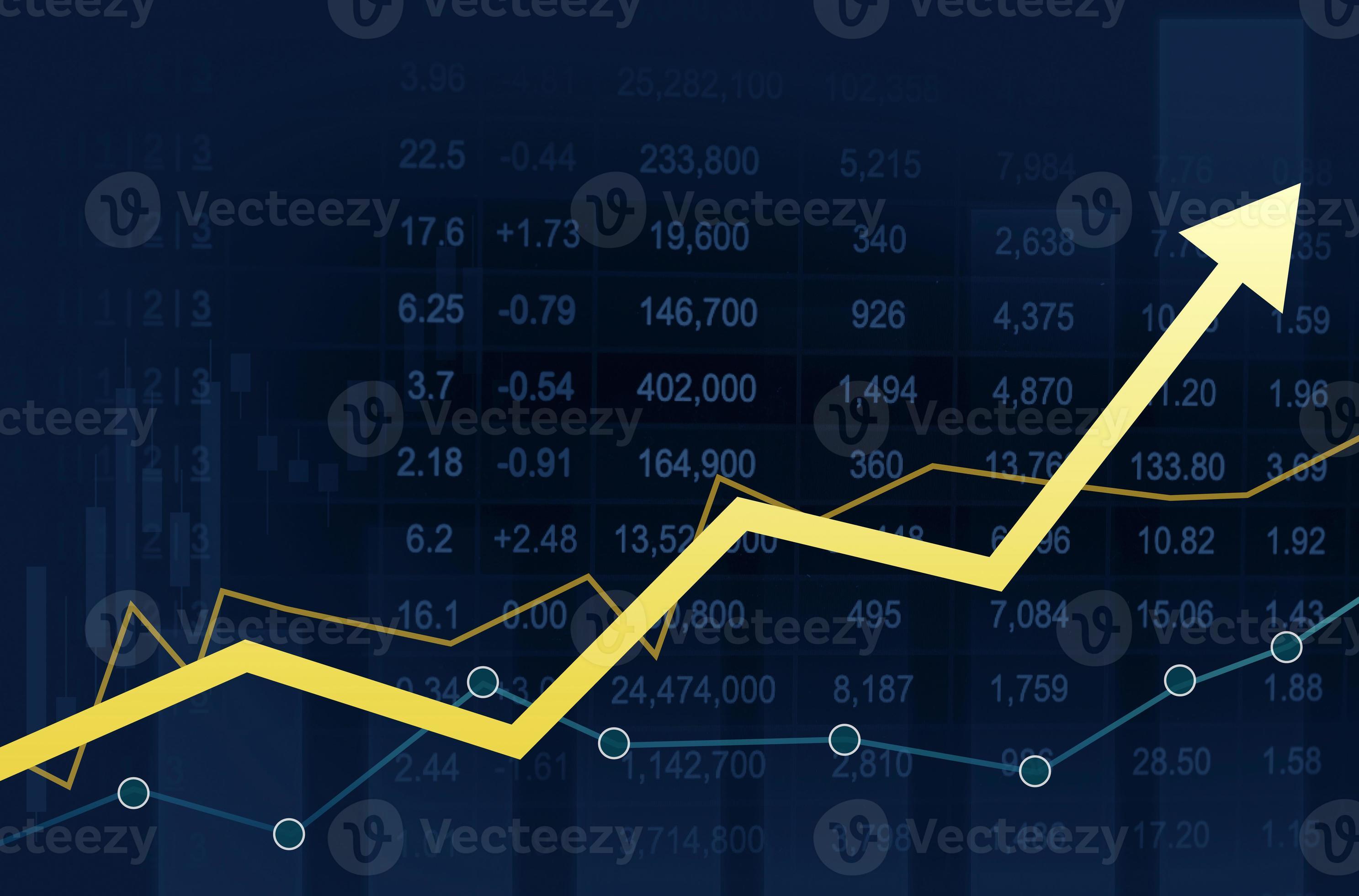 Stock market finance business, economy trend graph digital technology ...