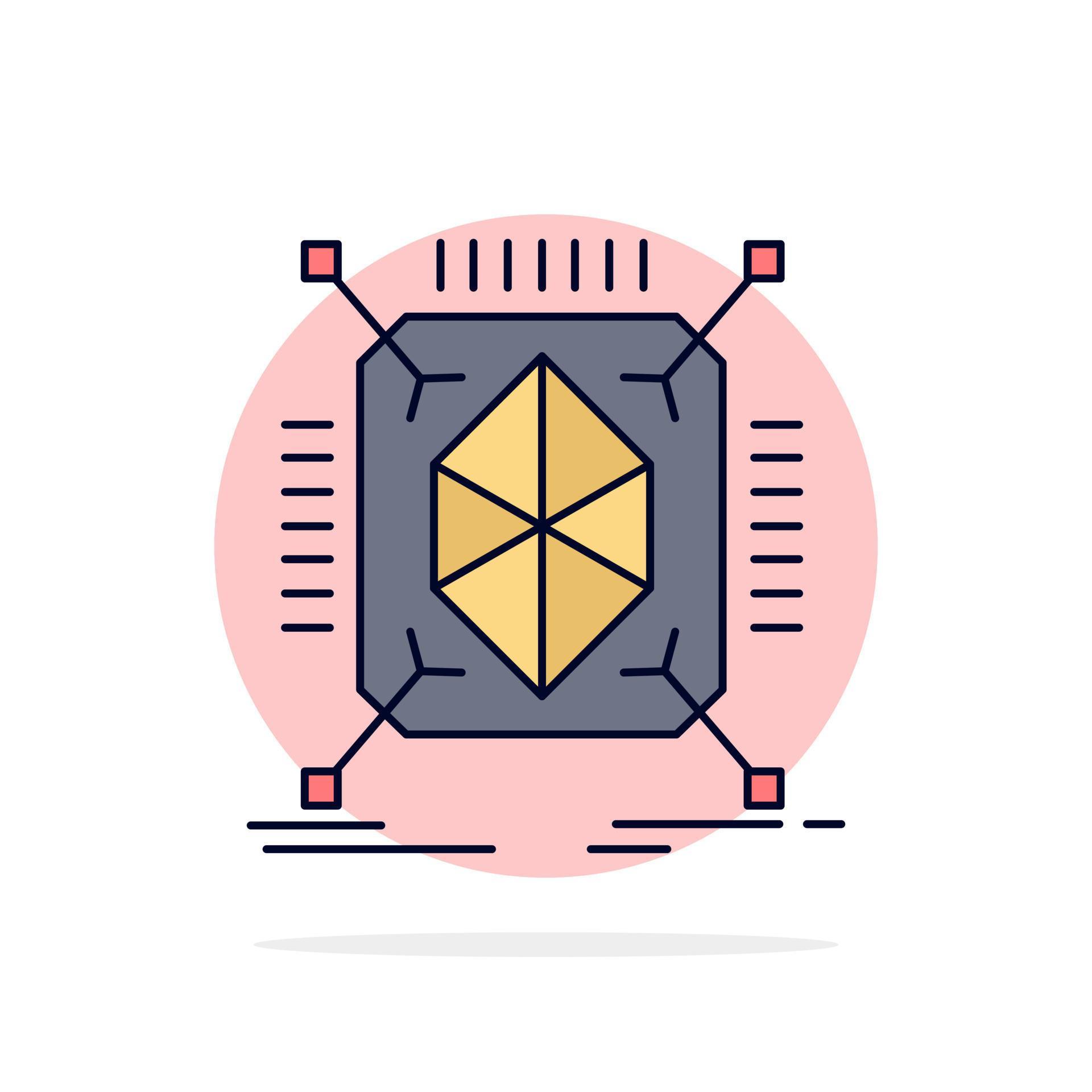 Object Prototyping Rapid Structure 3d Flat Color Icon Vector 15947162