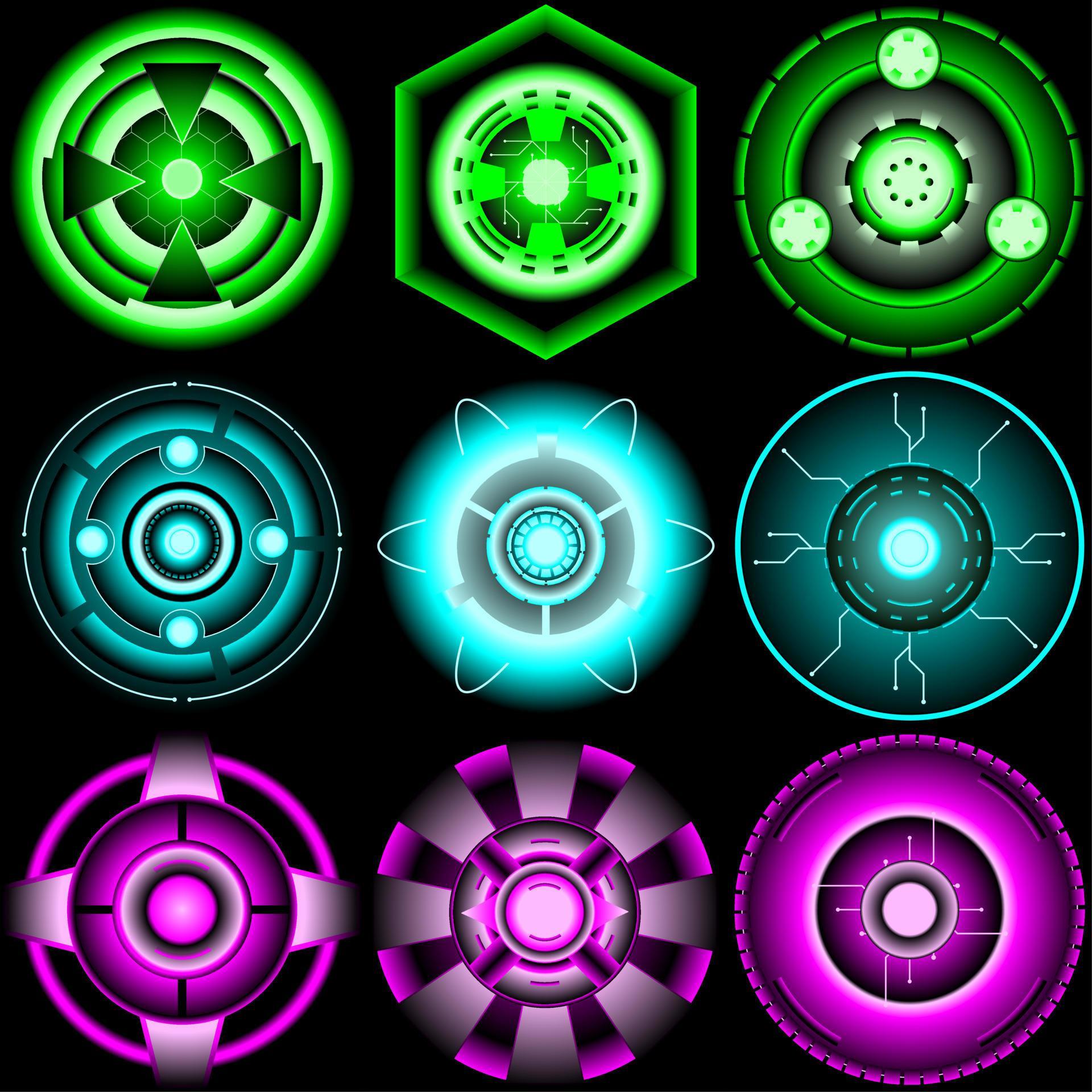 Circle Cyber Technology Isolated Vector Illustration Futuristic Circle Tech Vector For Logo