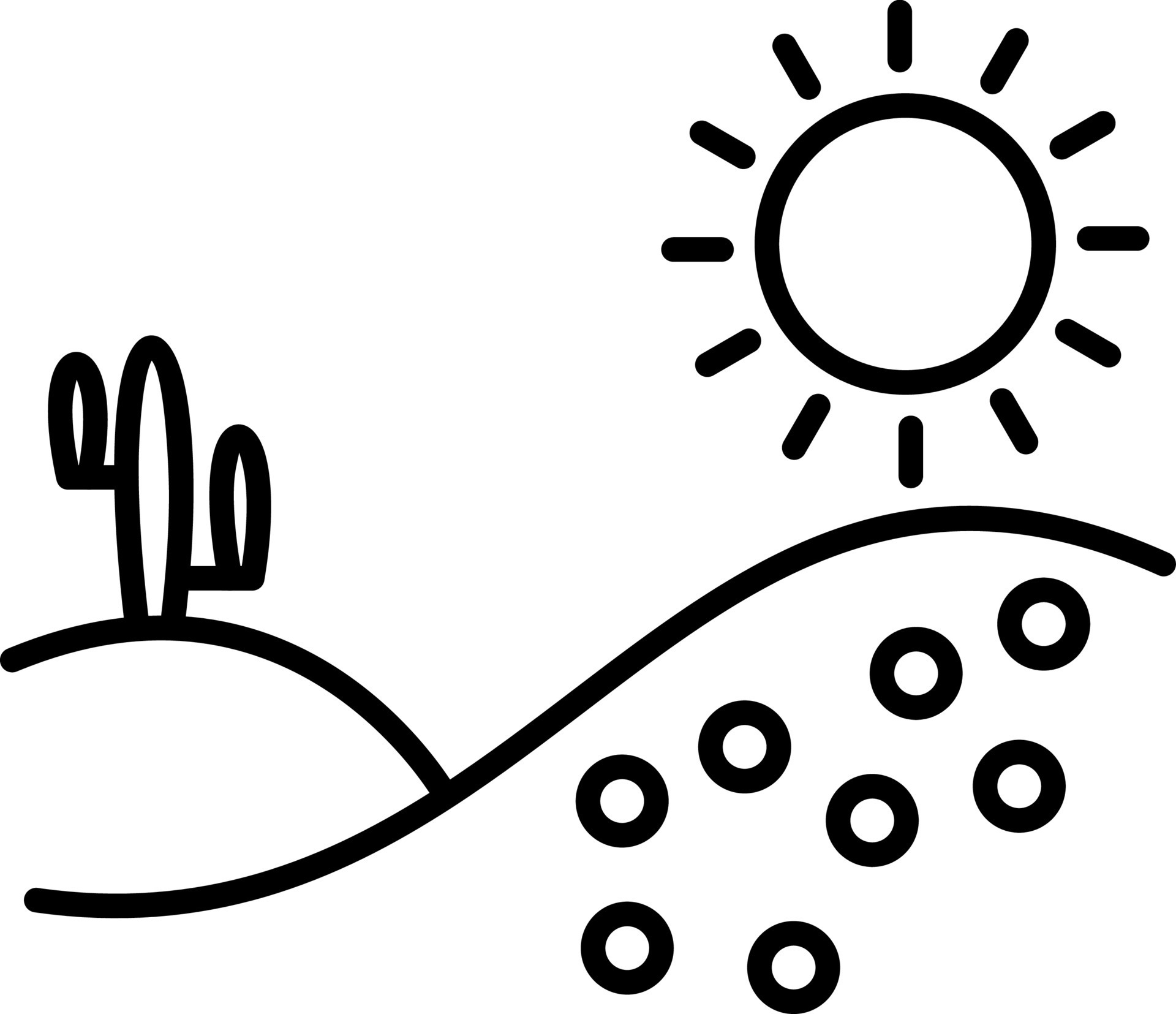 Desert Line icon 15951804 Vector Art at Vecteezy