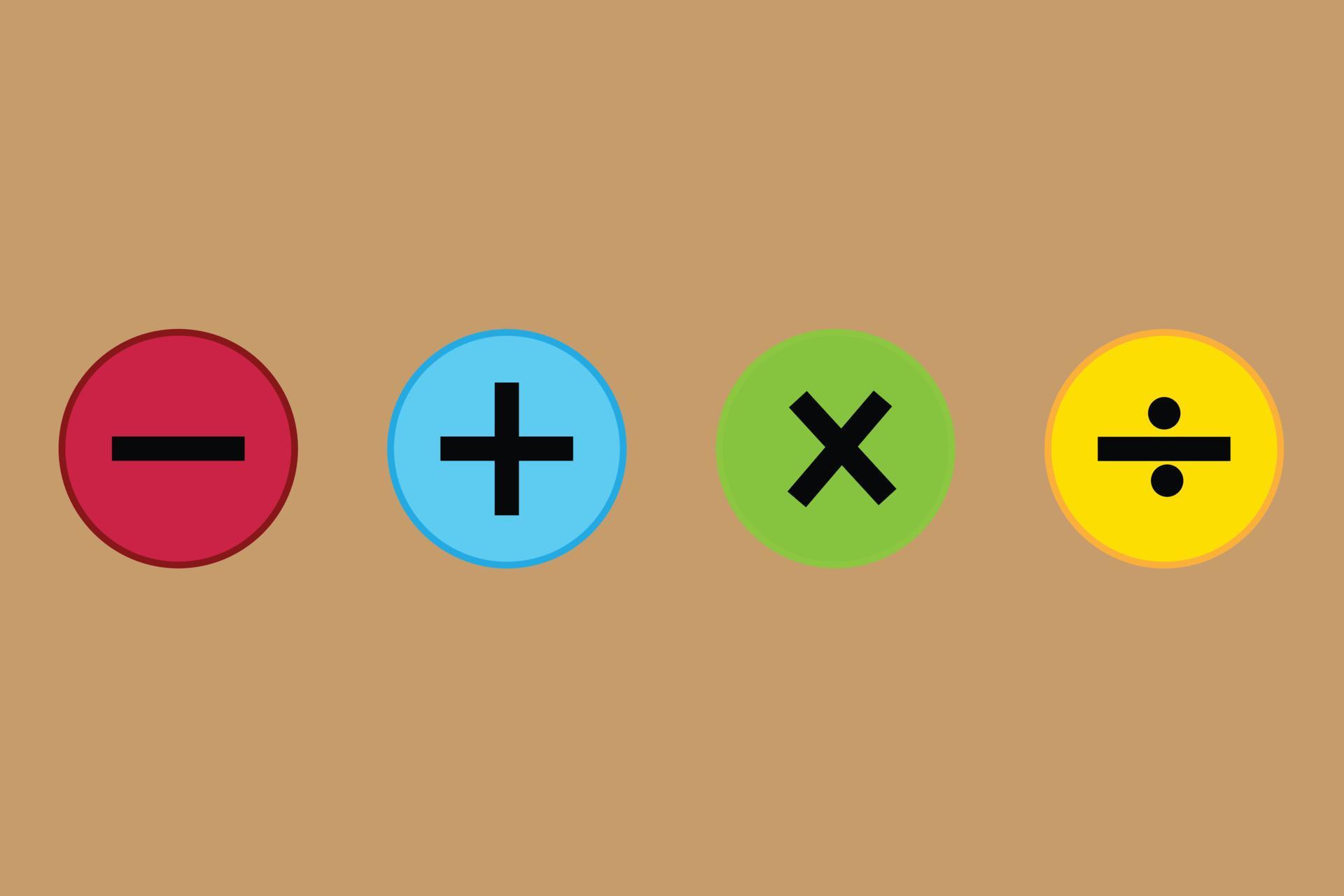 Math Icon vector suitable for Calculator app black glyph. Arithmetic ...