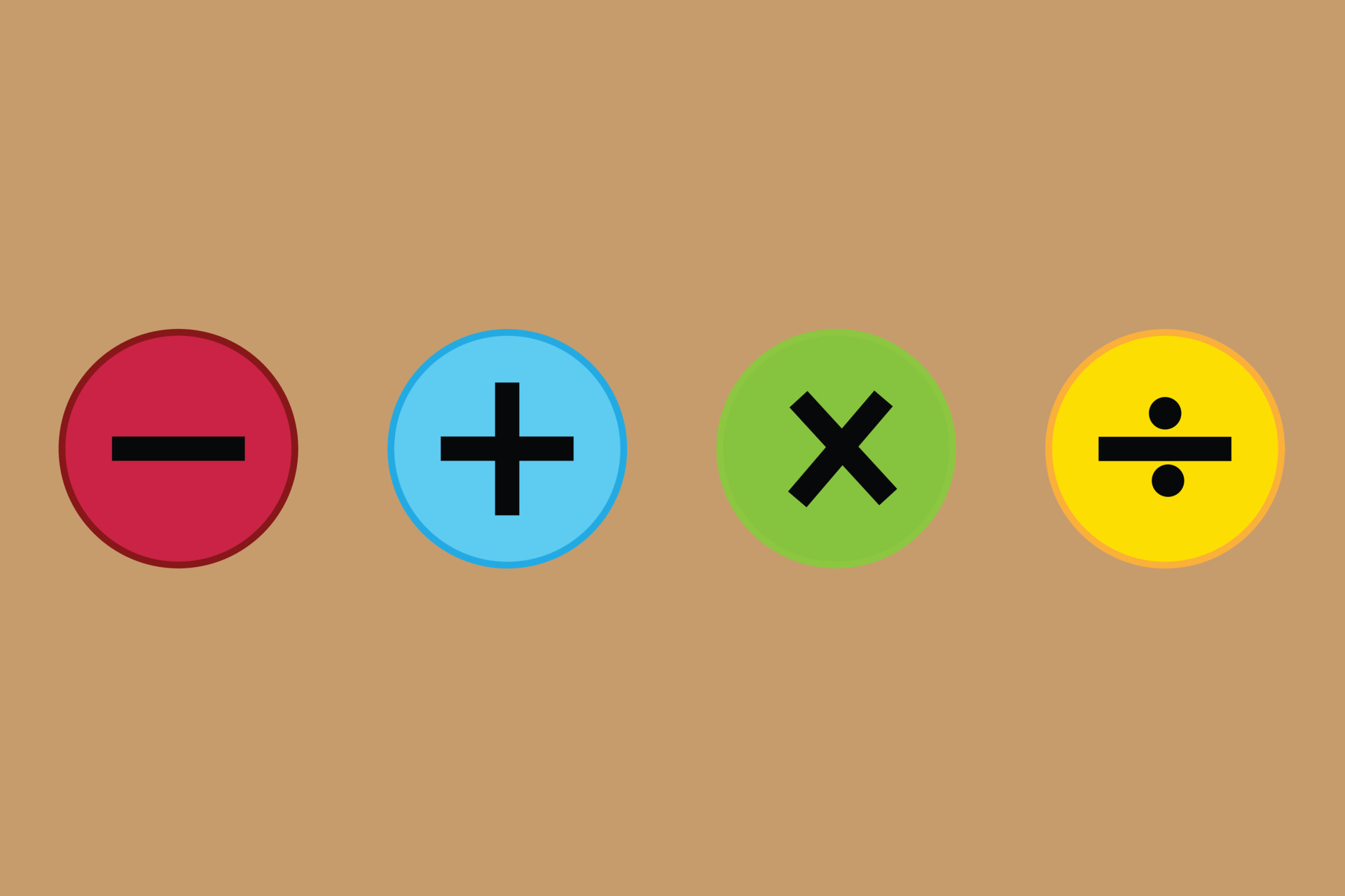 Math Icon Vector Suitable For Calculator App Black Glyph Arithmetic Operationsaddition