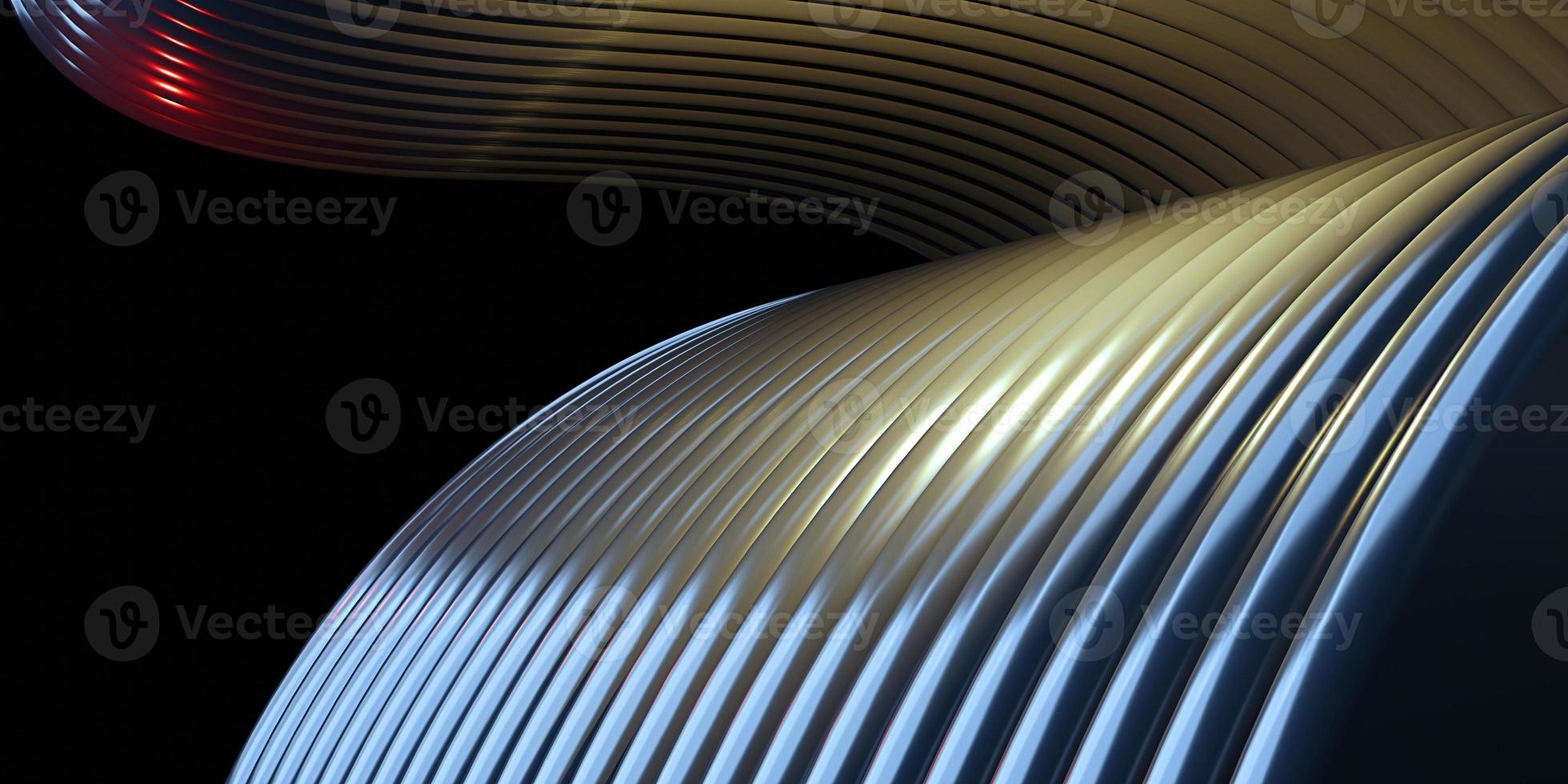 Shiny curves parallel lines rows futuristic wave pattern abstract smooth wave lines background ...