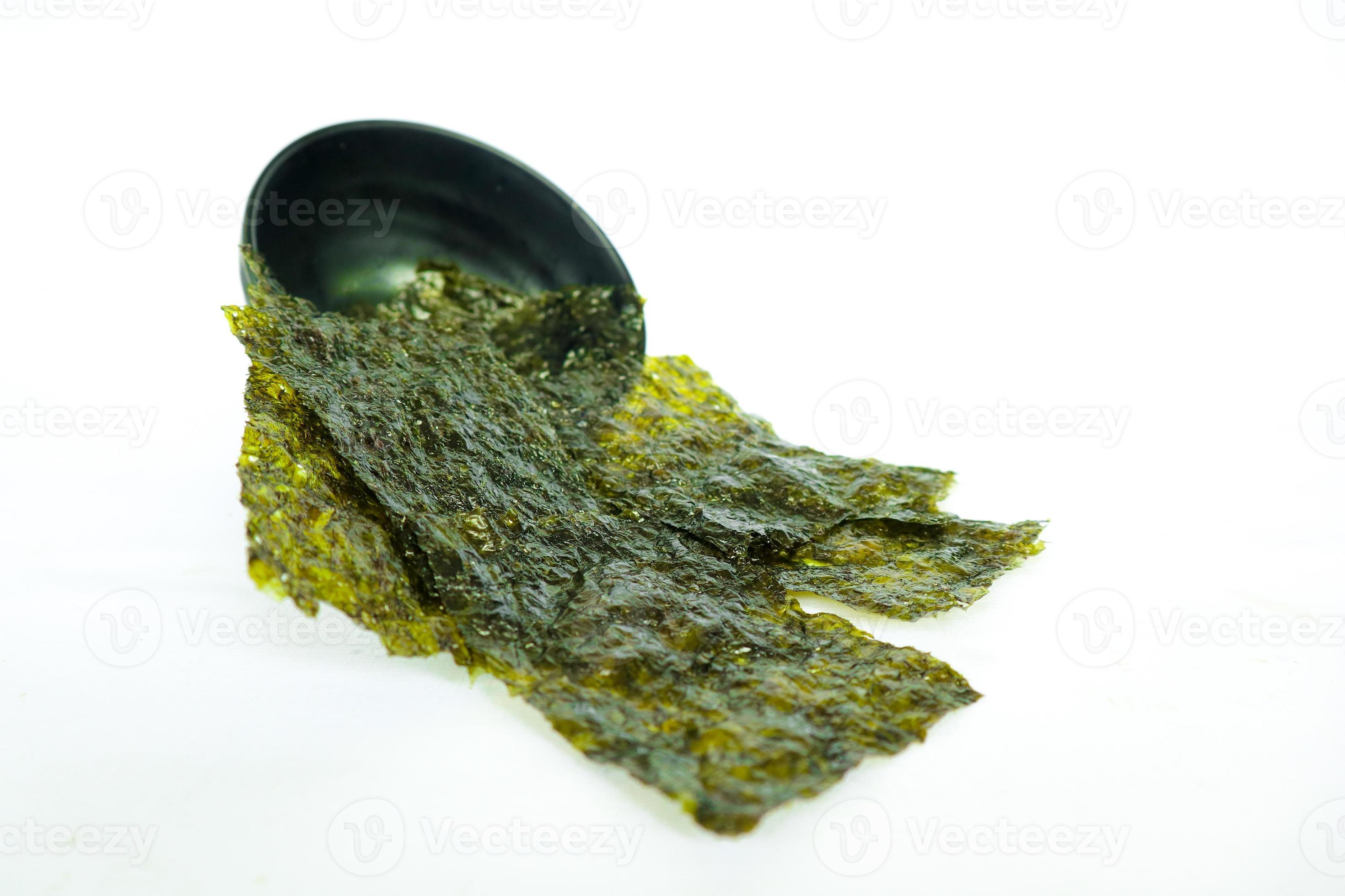 nori seaweed isolated on white background. Japanese food nori. Dry seaweed sheets. 15956719 ...