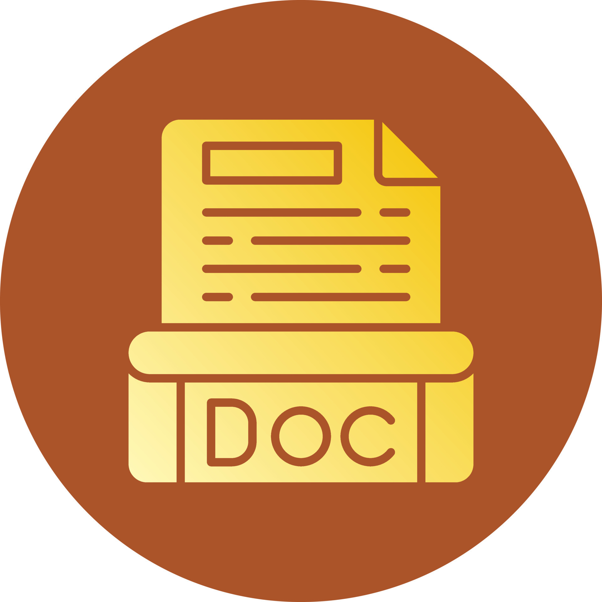 Doc File Format Creative Icon Design 15960116 Vector Art At Vecteezy
