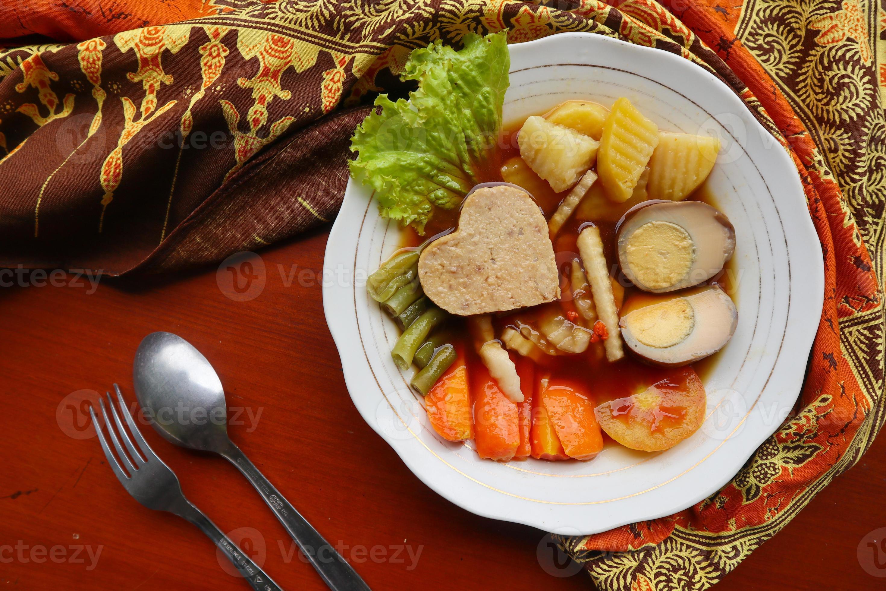 selat solo is traditional salad food from indonesia. made from hard-boiled eggs, boiled ...