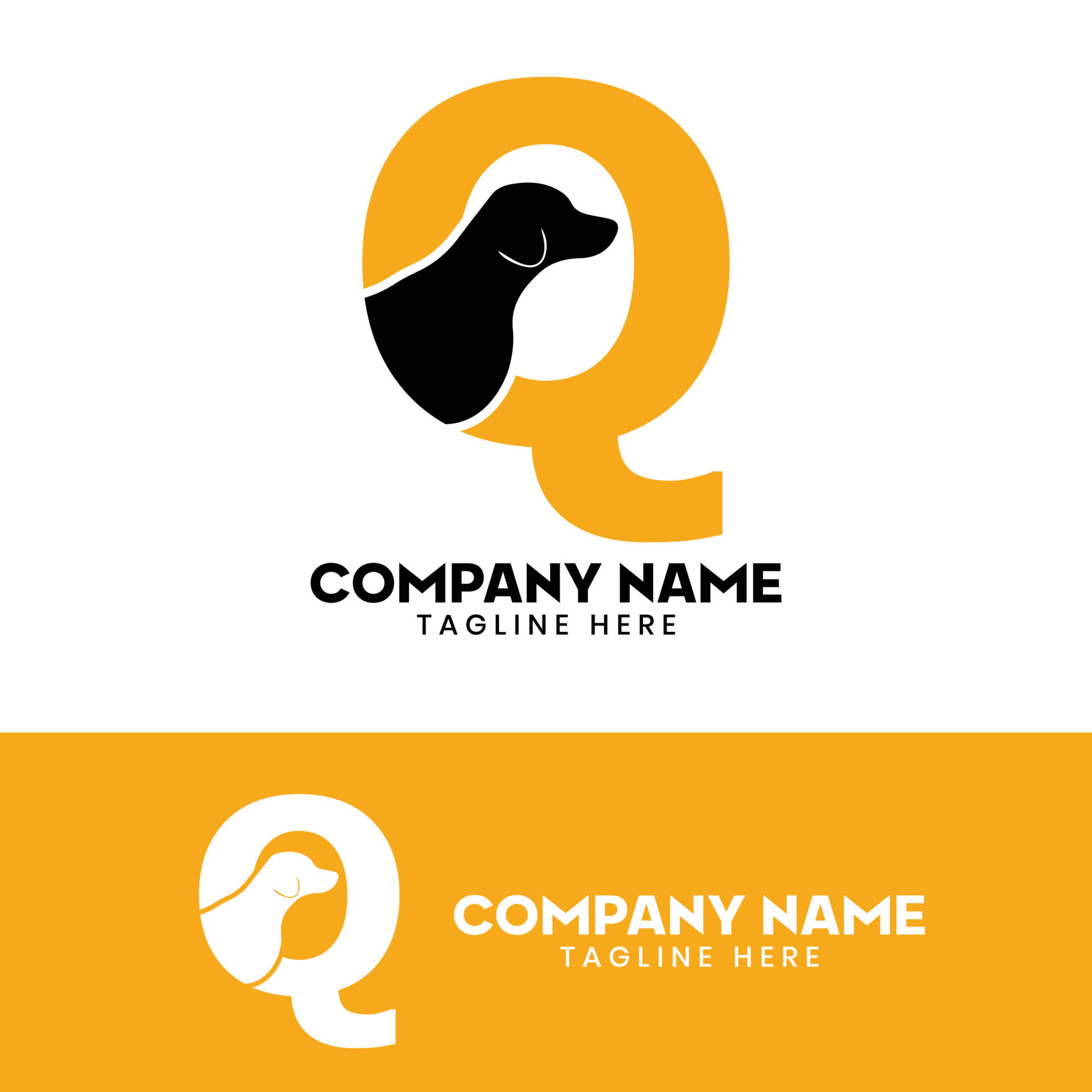 Letter Q Dog Logo Design Template Inspiration, Dog Vector, Initial Logo 15972903 Vector Art at ...