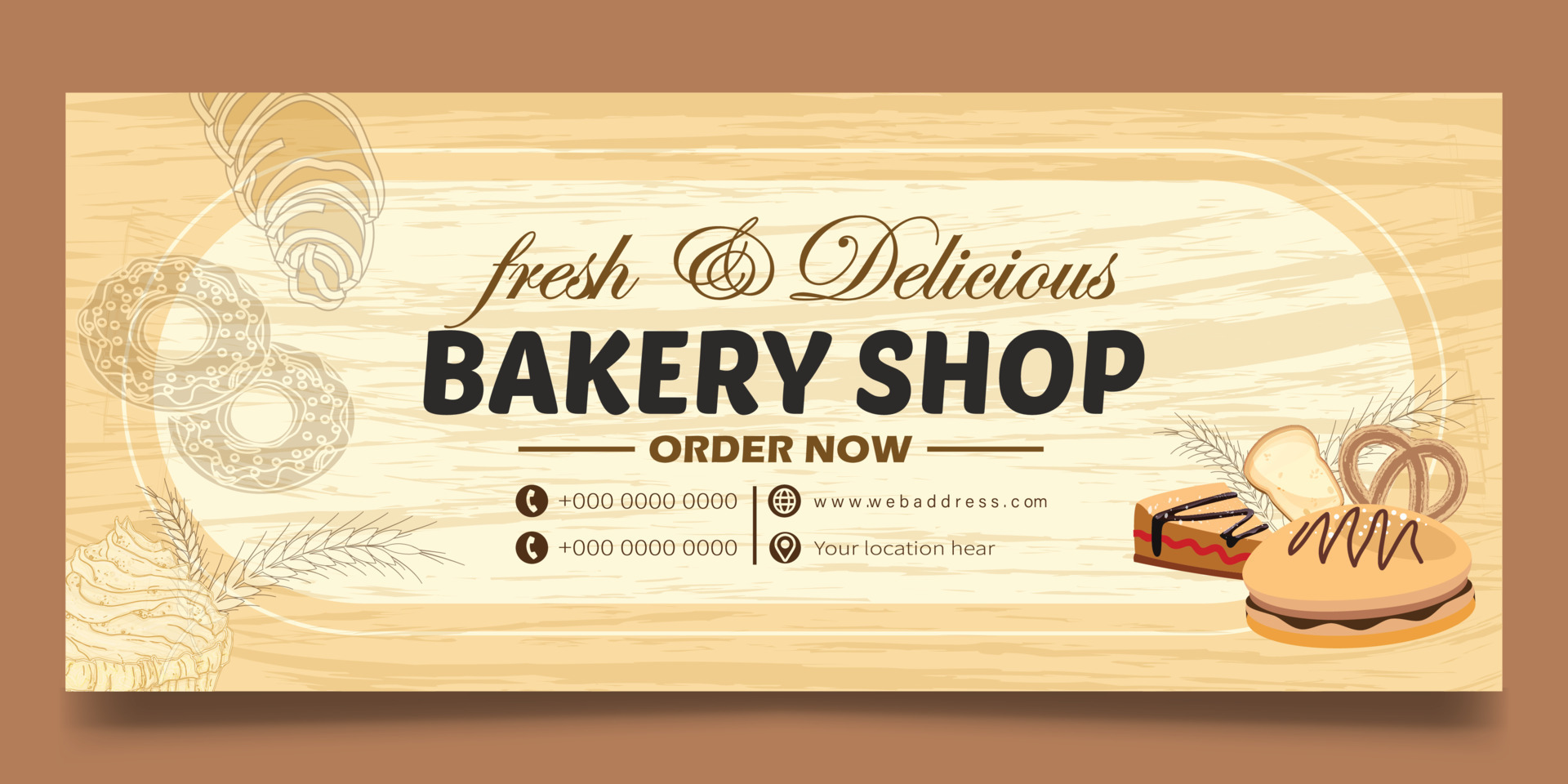 Bakery shop web banner 15973159 Vector Art at Vecteezy Bakery shop web banner 15973159 Vector Art at Vecteezy