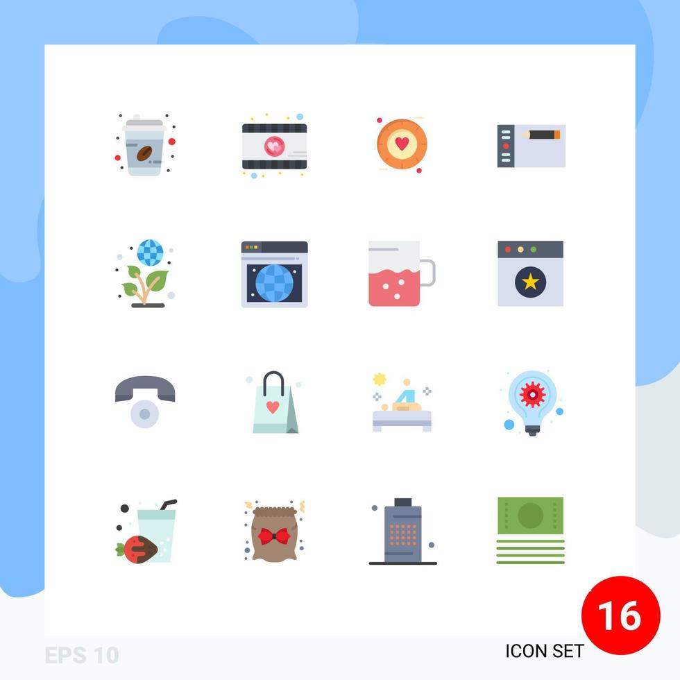 User Interface Pack Of 16 Basic Flat Colors Of Green Earth Signal Tablet Draw Editable Pack Of