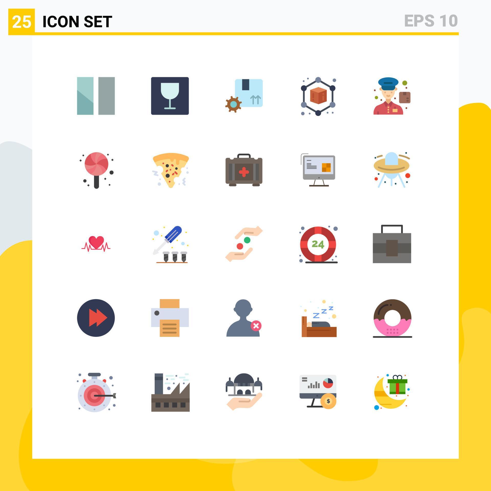 25 Thematic Vector Flat Colors And Editable Symbols Of Sweet Man