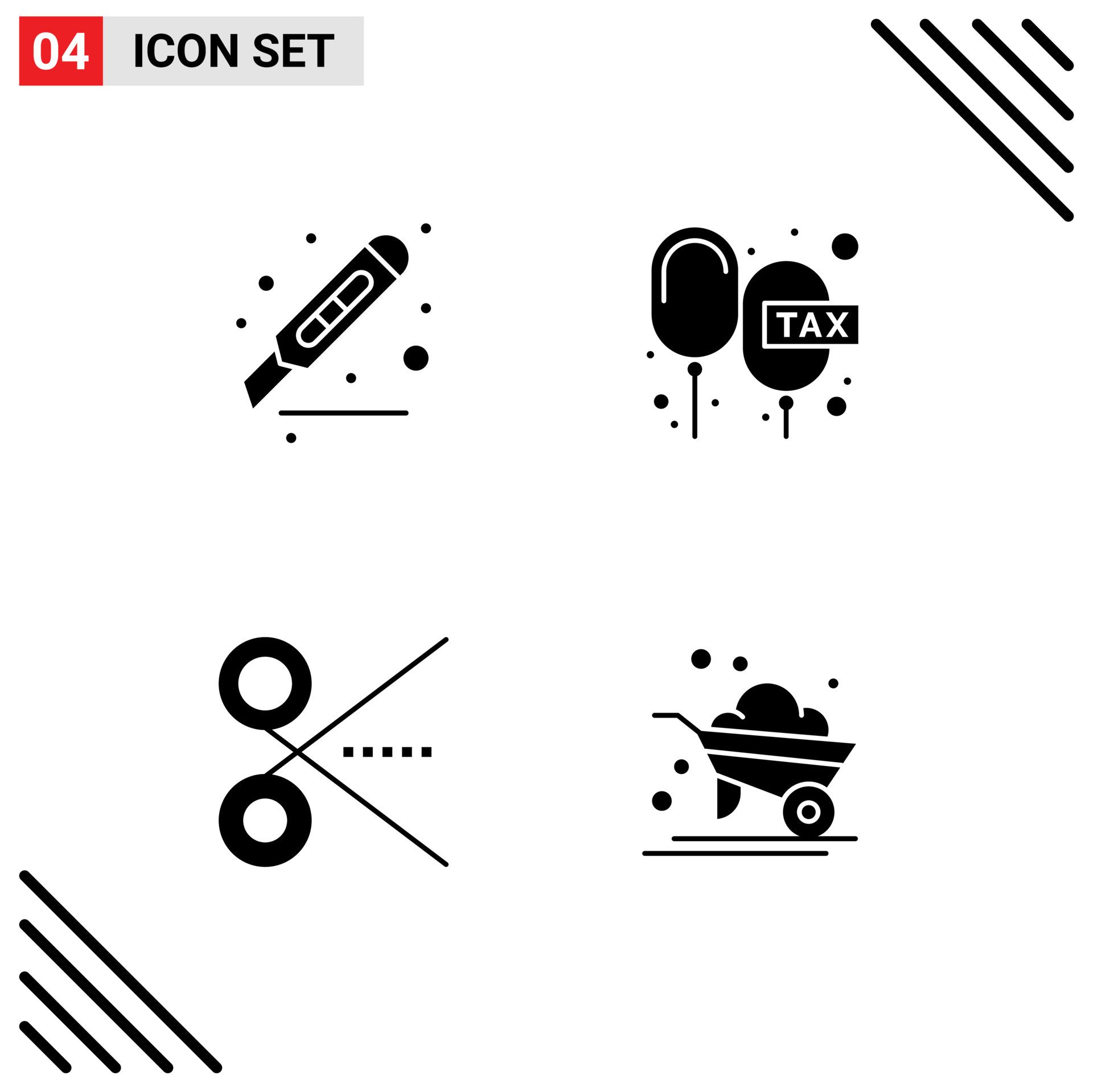 User Interface Pack Of 4 Basic Solid Glyphs Of Cut Rate Office Duties user-interface-pack-of-4-basic-solid-glyphs-of-cut-rate-office-duties