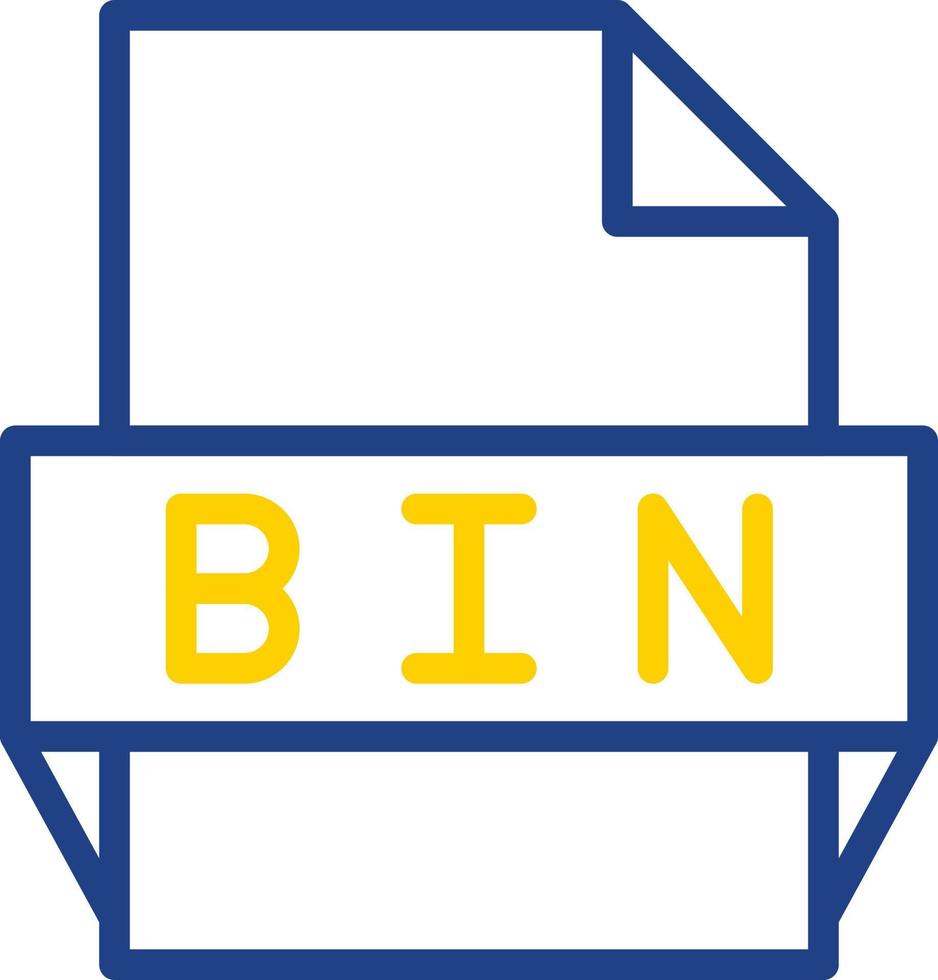 Bin File Format Icon 15988907 Vector Art At Vecteezy
