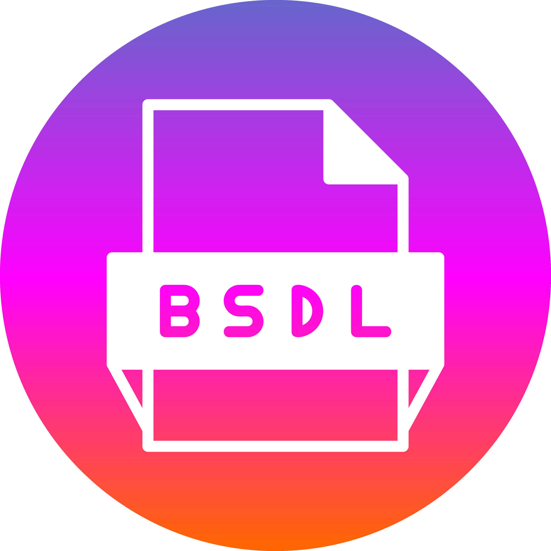 Bsdl File Format Icon 15990460 Vector Art At Vecteezy