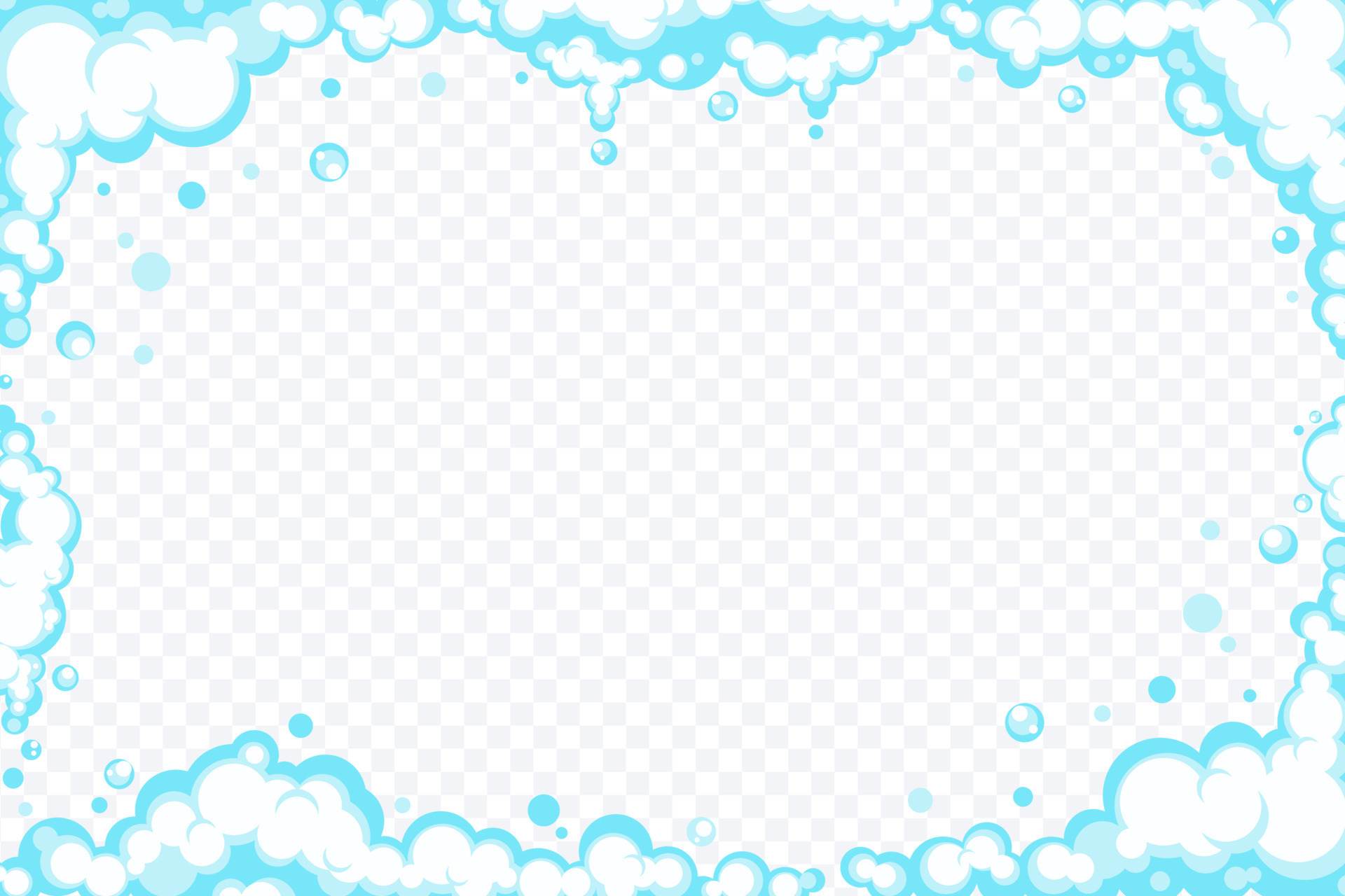 Bubbles Border Clip Art