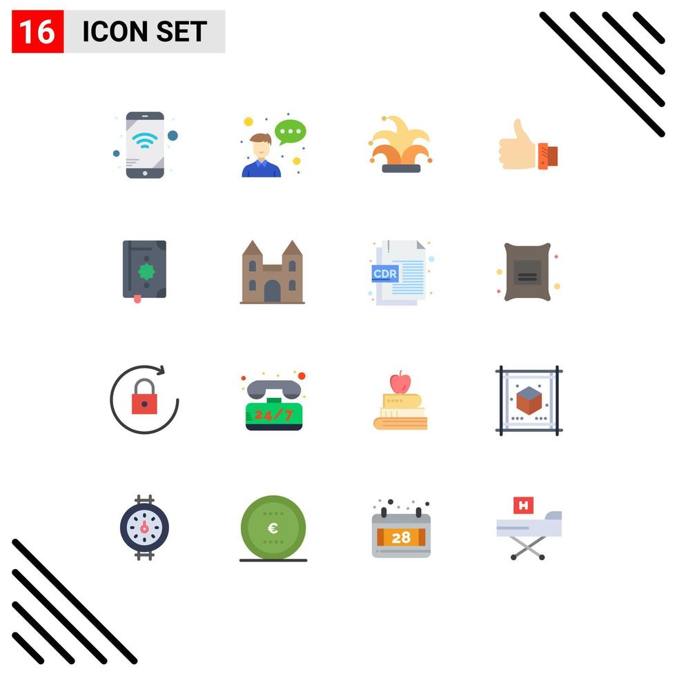 16 Universal Flat Colors Set For Web And Mobile Applications Quran Solution Crown Hand Business