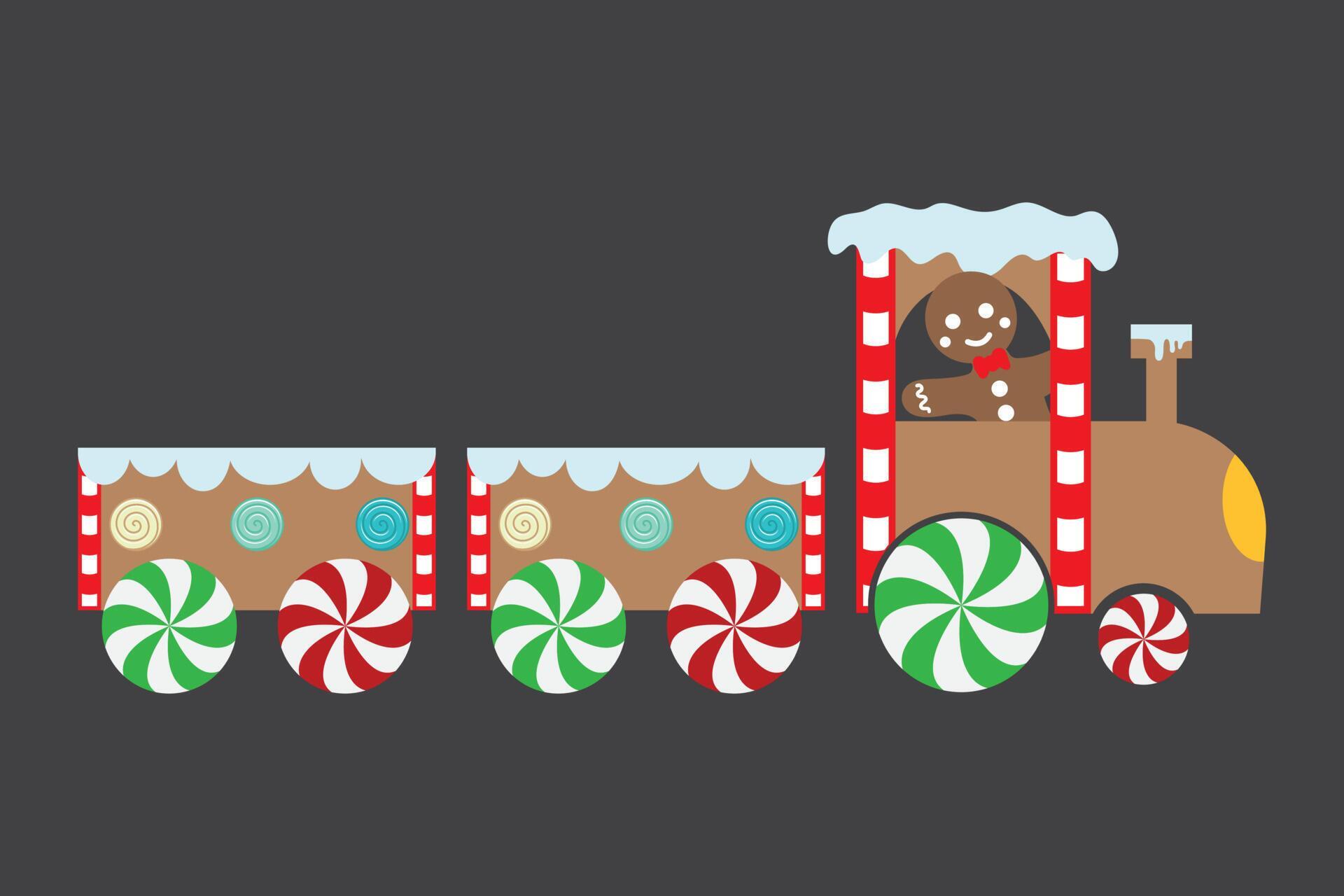 The Christmas Train And Carriages Vector Isolated Snowflakes White the-christmas-train-and-carriages-vector-isolated-snowflakes-white