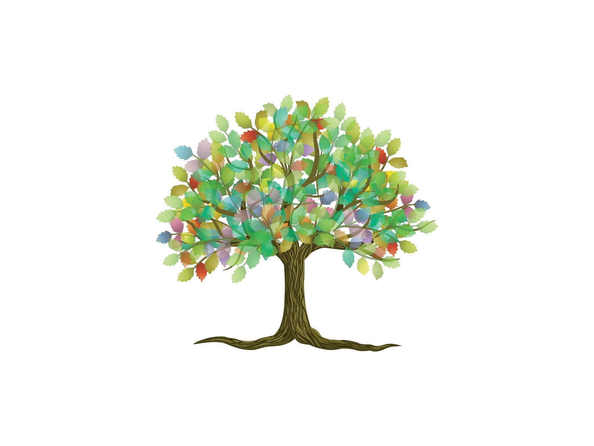 beautiful rainbow tree 16006229 Vector Art at Vecteezy