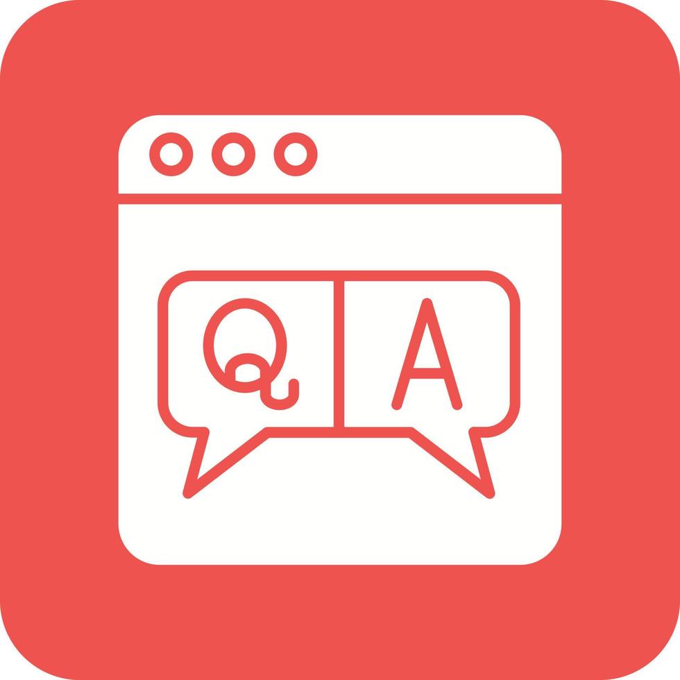 QA Glyph Round Corner Background Icon 16009616 Vector Art at Vecteezy