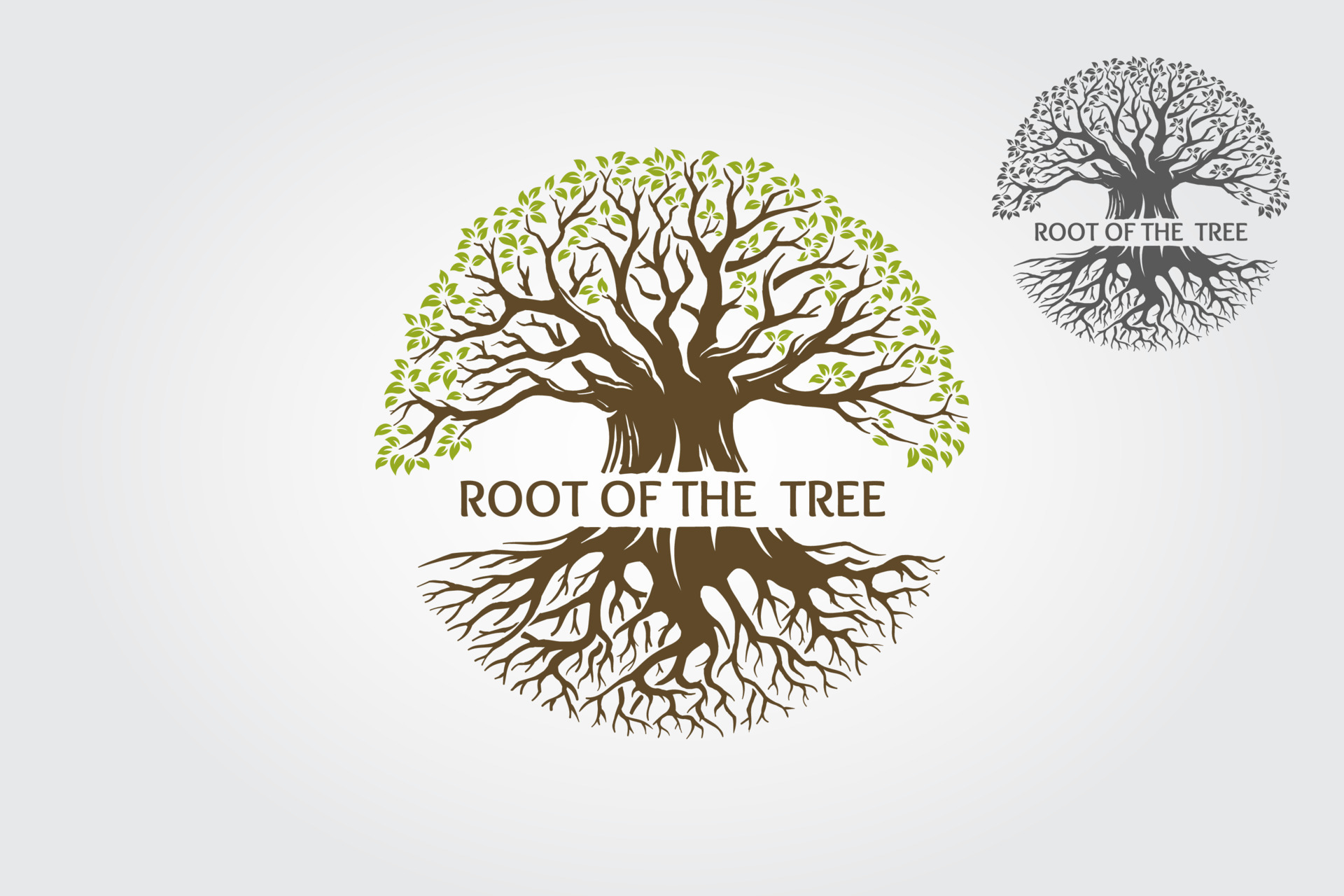 Root Of The Tree Vector Logo Template. This logo depicts a tree whose ... Root Of The Tree Vector Logo Template. This logo depicts a tree whose ...