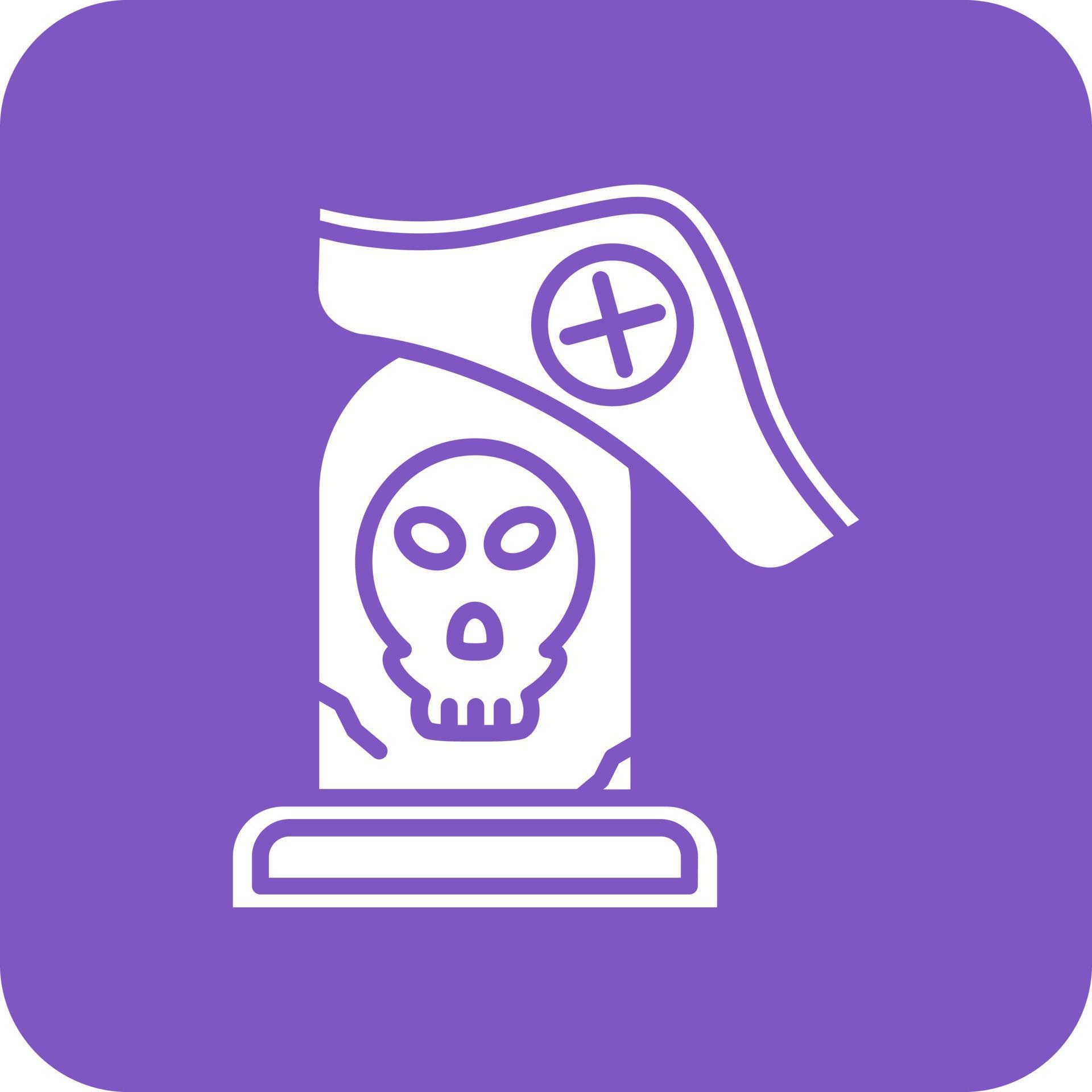 Pirate Grave Glyph Round Corner Background Icon 16010346 Vector Art At Vecteezy