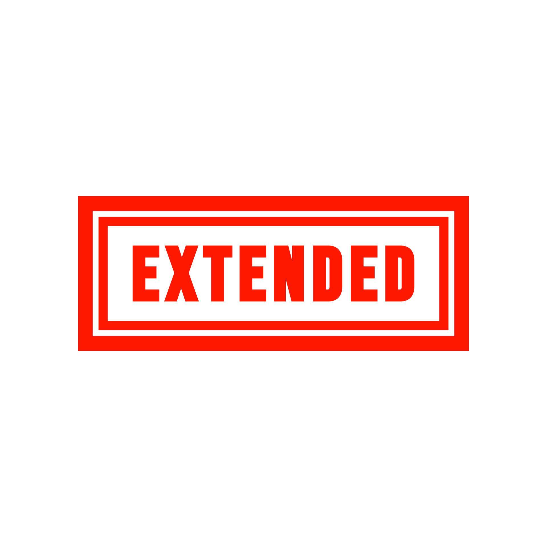 inscription sign extended in red color on isolated background 16012047 ...