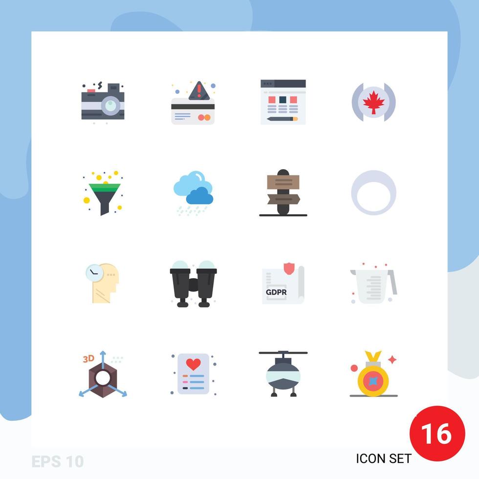 Set Of 16 Vector Flat Colors On Grid For Camera Server Party Credit Flag Editable Pack Of