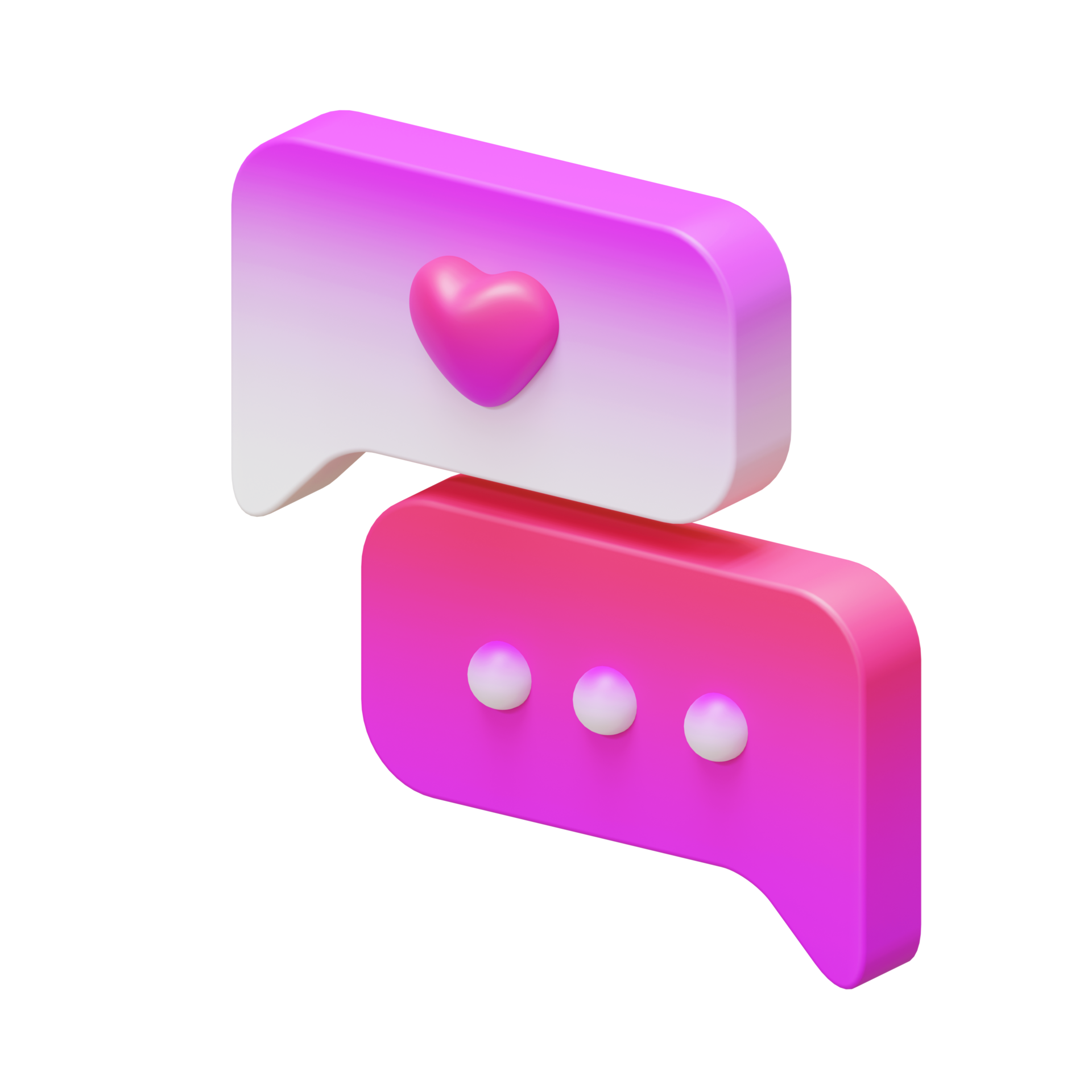 Valentine Chat Isometric 3d Render Element 16017366 Png