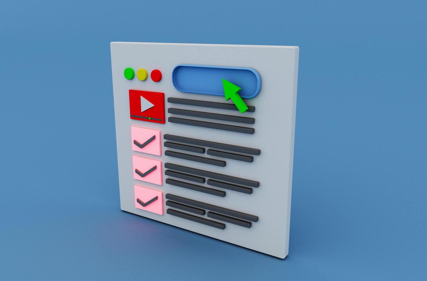 Minimal 3d Illustration Web Ui Or Ux Design Web Page Concept Web Design Computer Browser