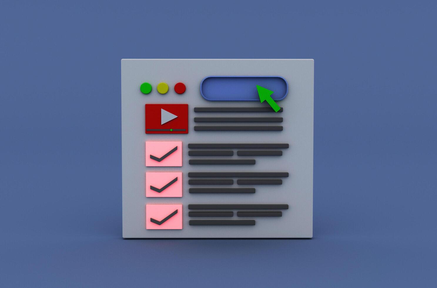 Minimal 3d Illustration Web Ui Or Ux Design Web Page Concept Web Design Computer Browser