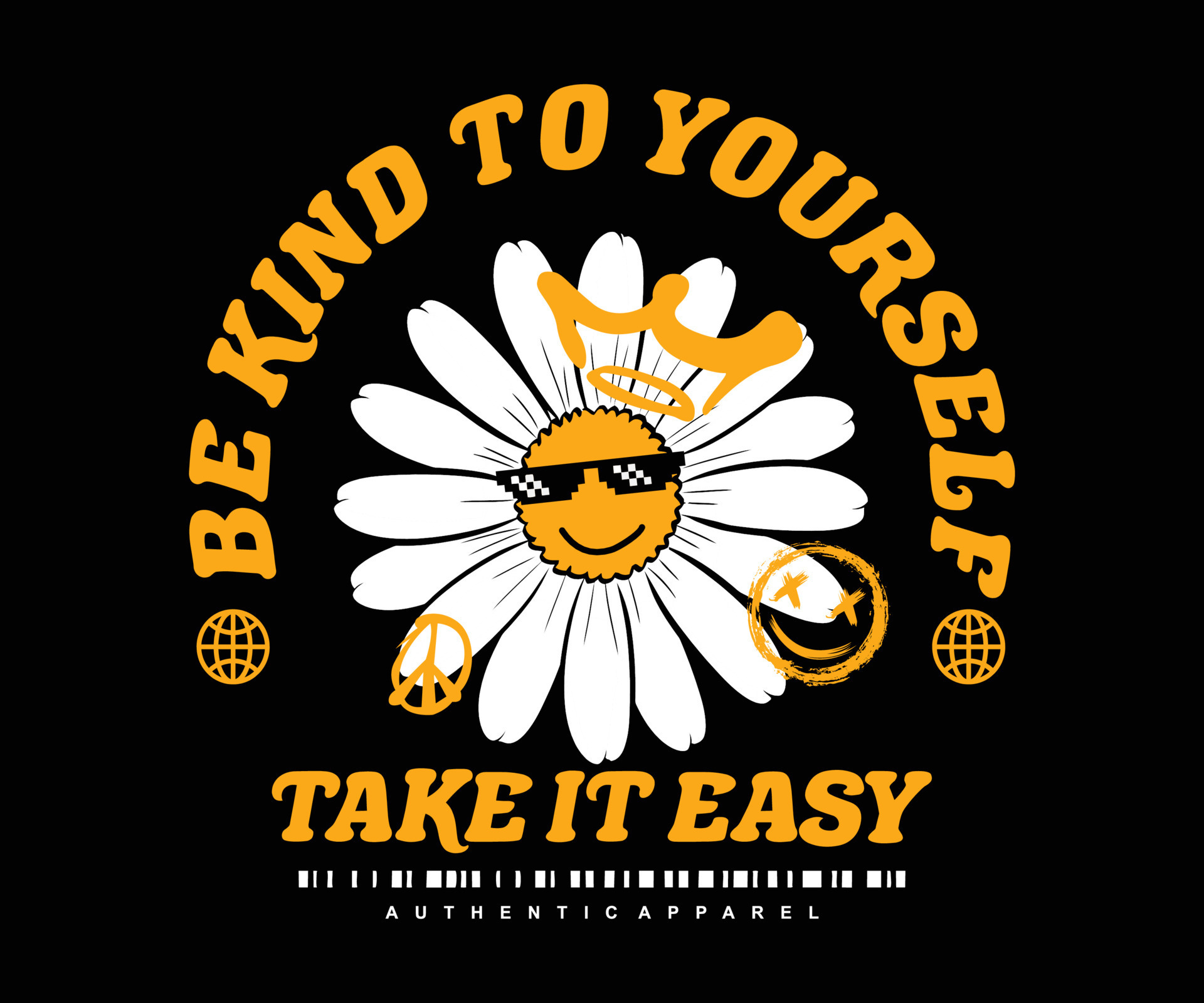 be kind to yourself motivational quote t shirt design, vector graphic ...