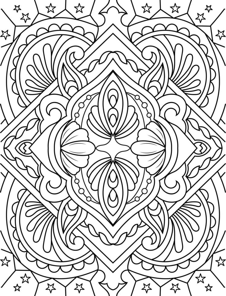 Abstract pattern coloring page vector illustration background 16023237 ...