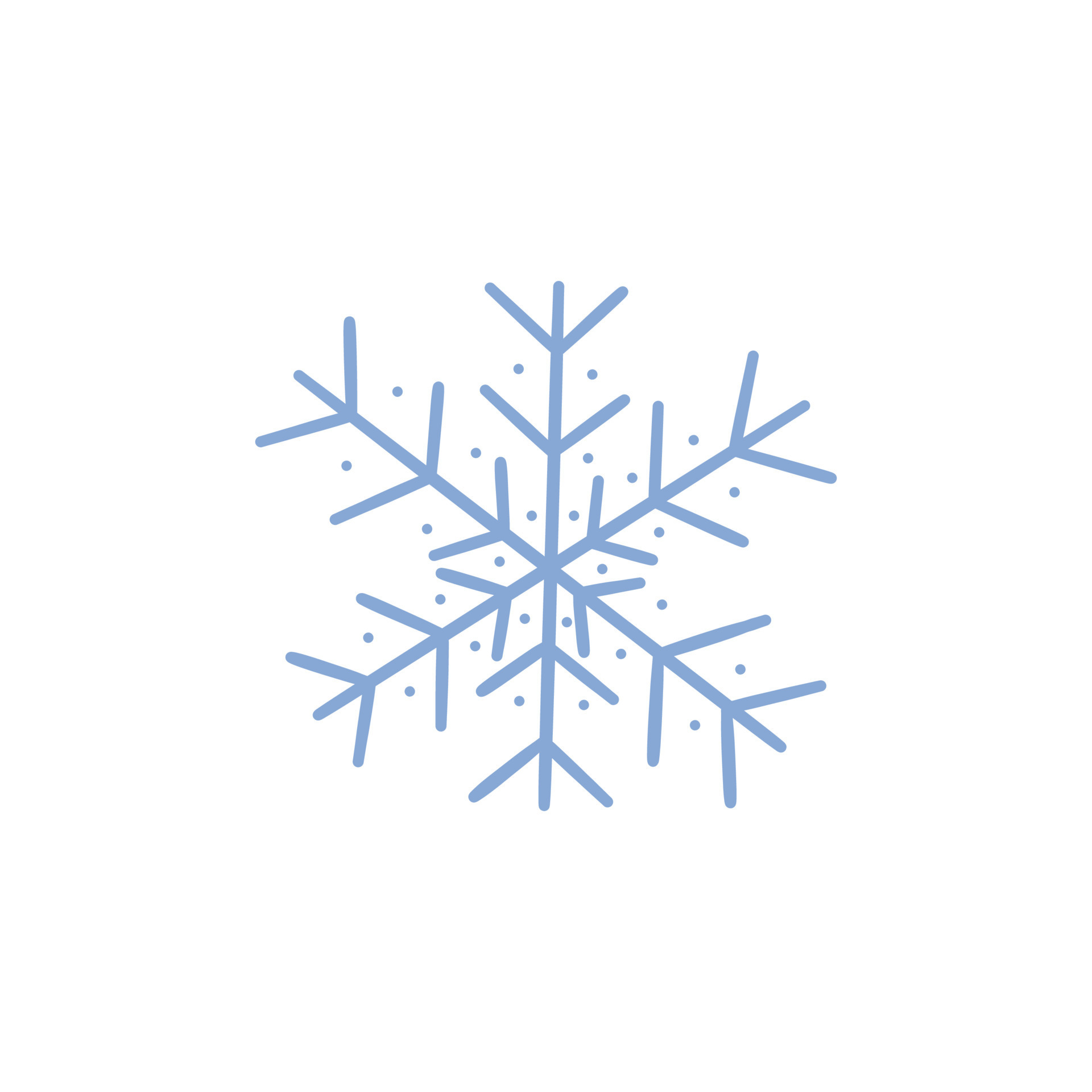 Blue snowflake. Vector isolated doodle hand drawn 16023537 Vector Art ...