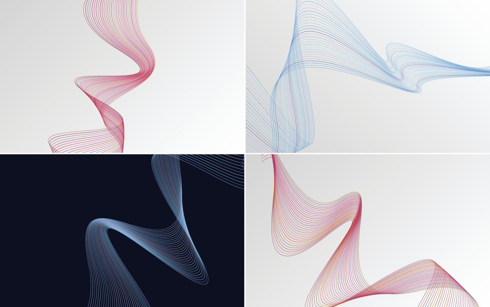 Collection of geometric minimal lines pattern set 16027164 Vector Art ...