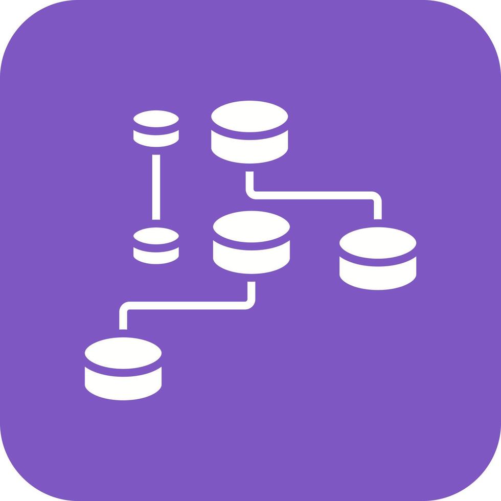 Unstructured Data Glyph Round Corner Background Icon 16029391 Vector ...