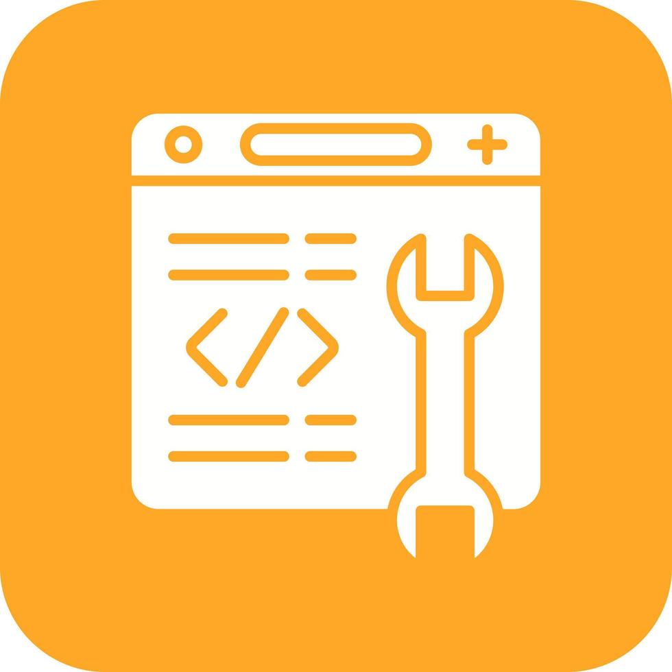 Code Engineering Glyph Round Corner Background Icon 16029758 Vector Art ...