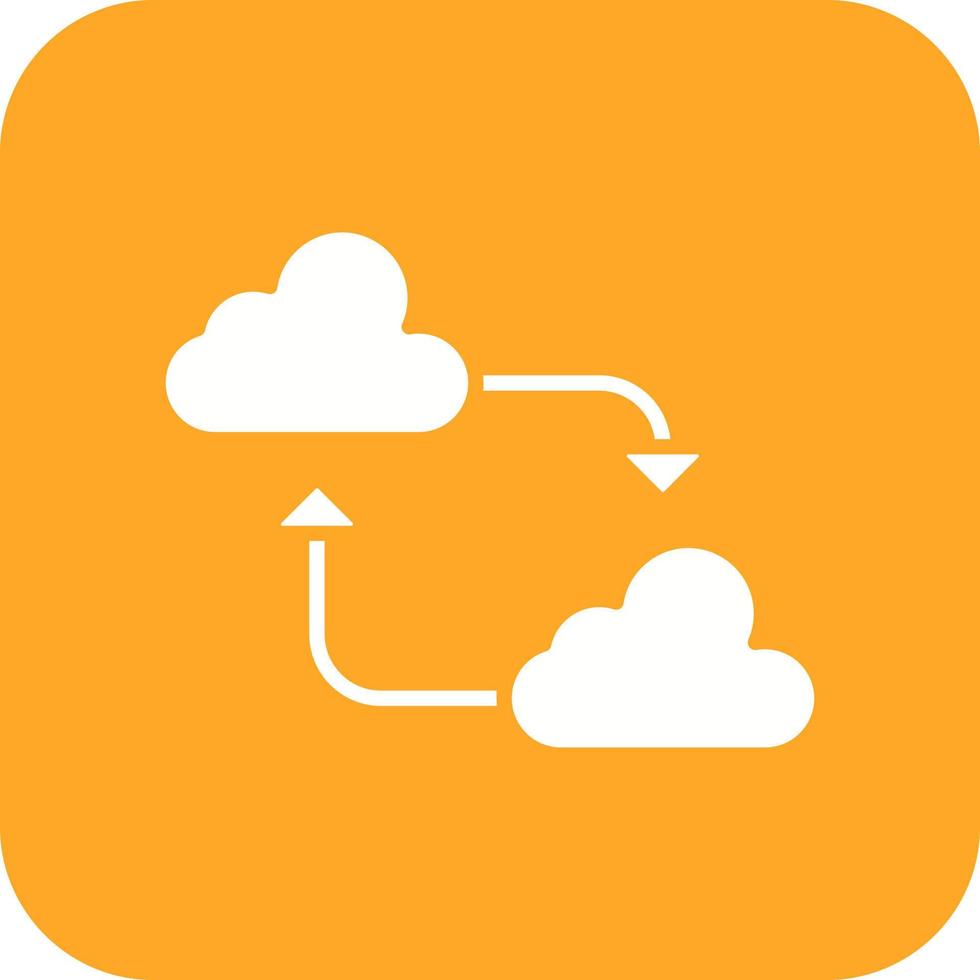 Data Synchronization Glyph Round Corner Background Icon 16029764 Vector
