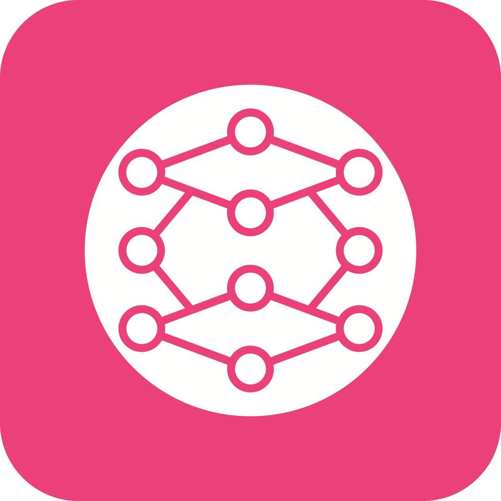 Deep Learning Glyph Round Corner Background Icon 16029789 Vector Art at ...