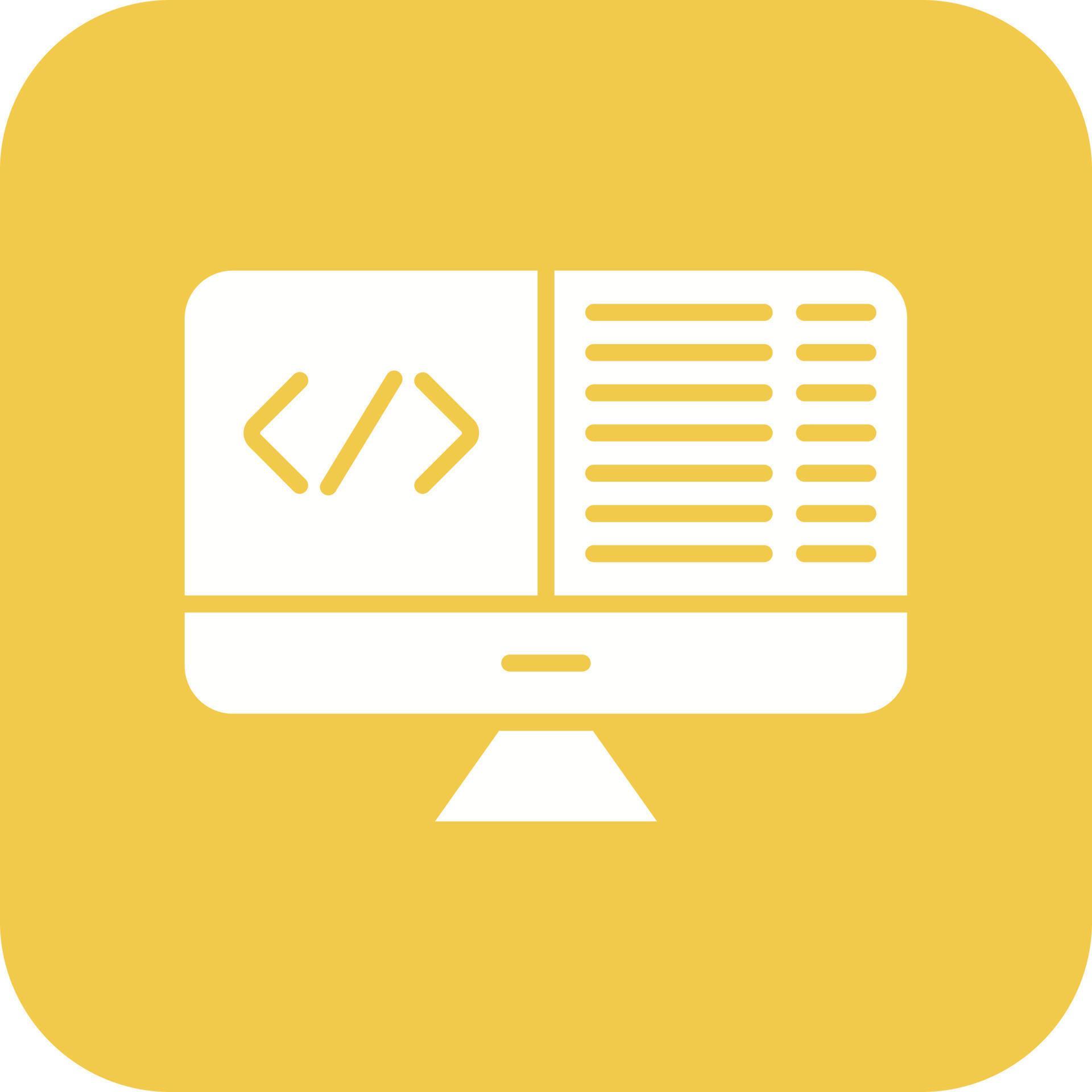 Web Programming Glyph Round Corner Background Icon 16029793 Vector Art at Vecteezy