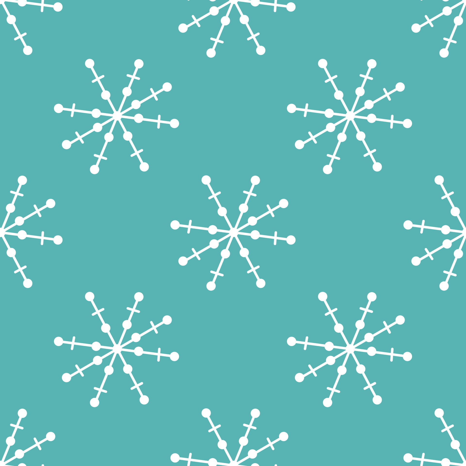 Snowflake seamless pattern. Christmas collection. Flat vector ...