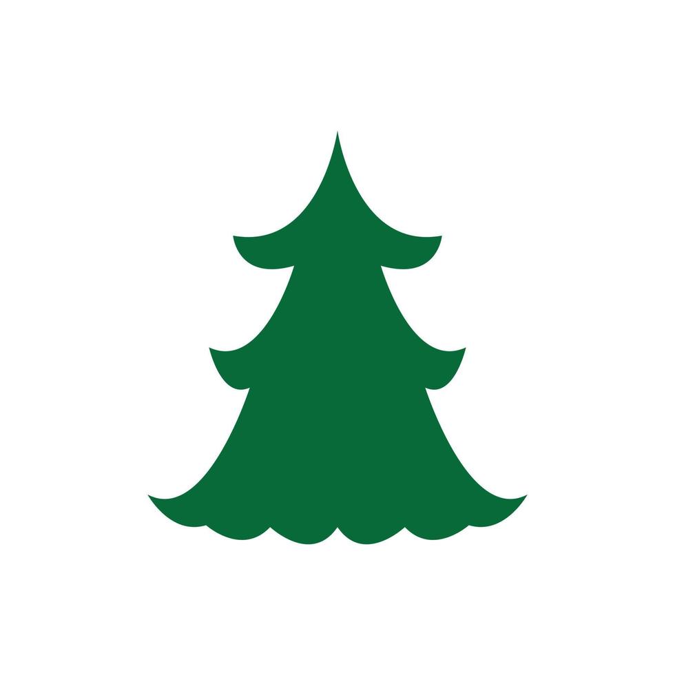 Pine tree illustration vector flat design template 16030880 Vector Art ...