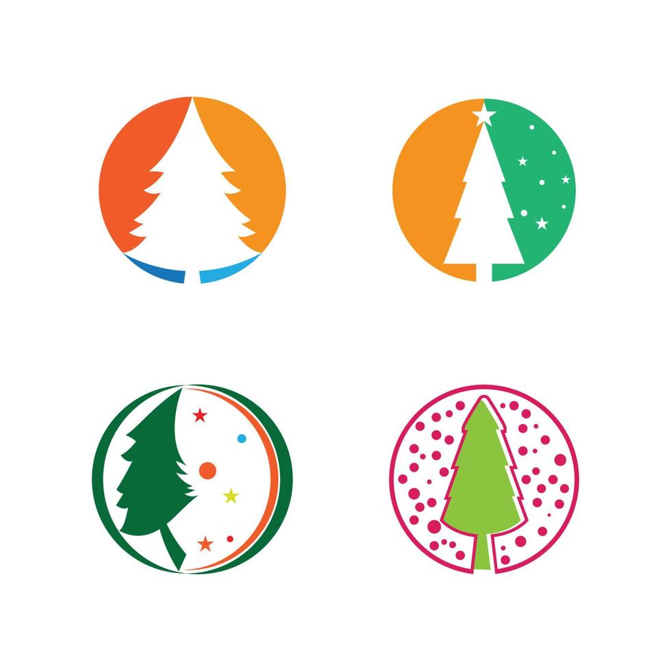 Pine tree illustration vector flat design template 16030926 Vector Art ...