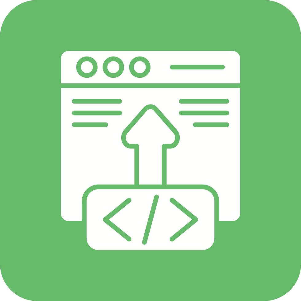 Code Deployment Glyph Round Corner Background Icon 16033294 Vector Art at Vecteezy