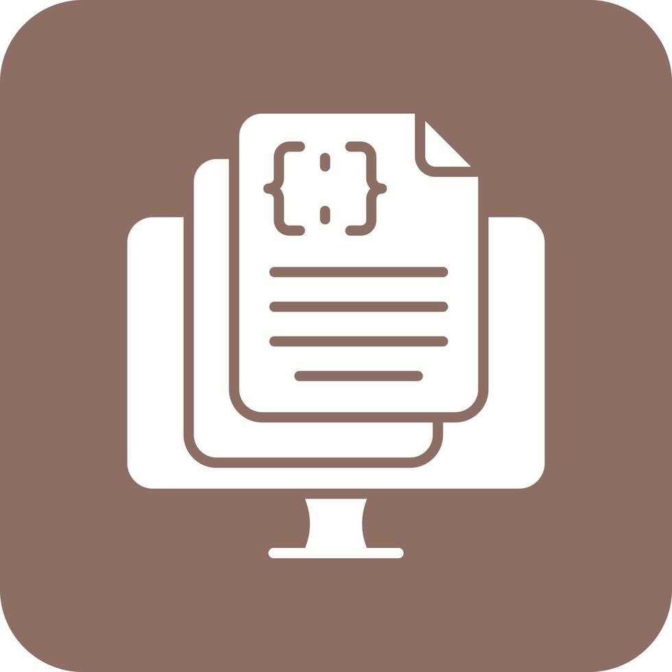 Programming Notes Glyph Round Corner Background Icon 16033311 Vector ...