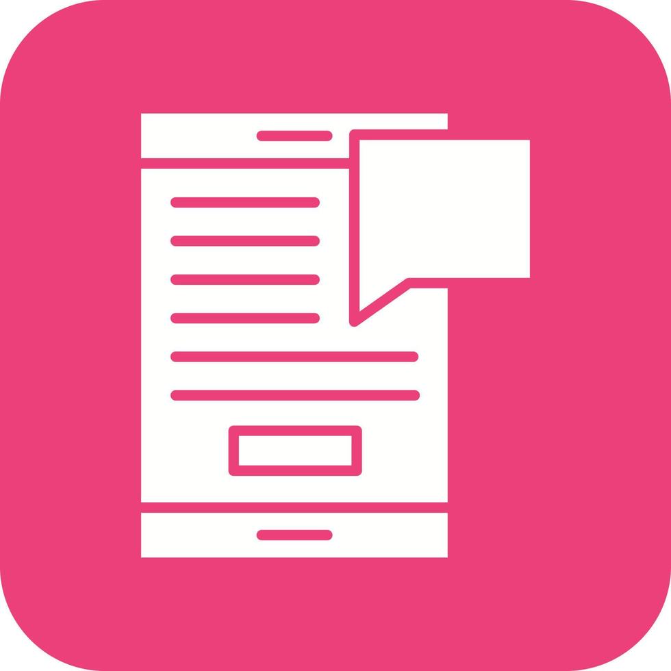 Sms Glyph Round Corner Background Icon 16033845 Vector Art at Vecteezy