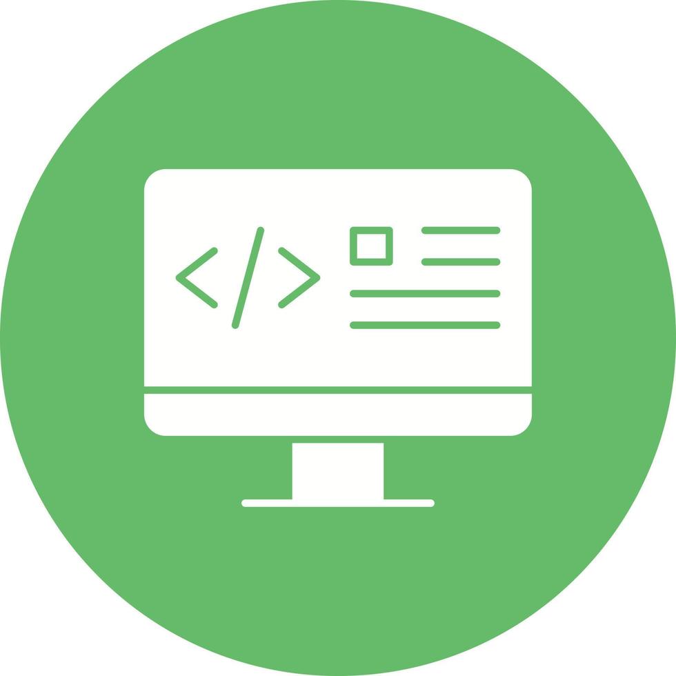 Web Coding Glyph Circle Icon 16034769 Vector Art At Vecteezy