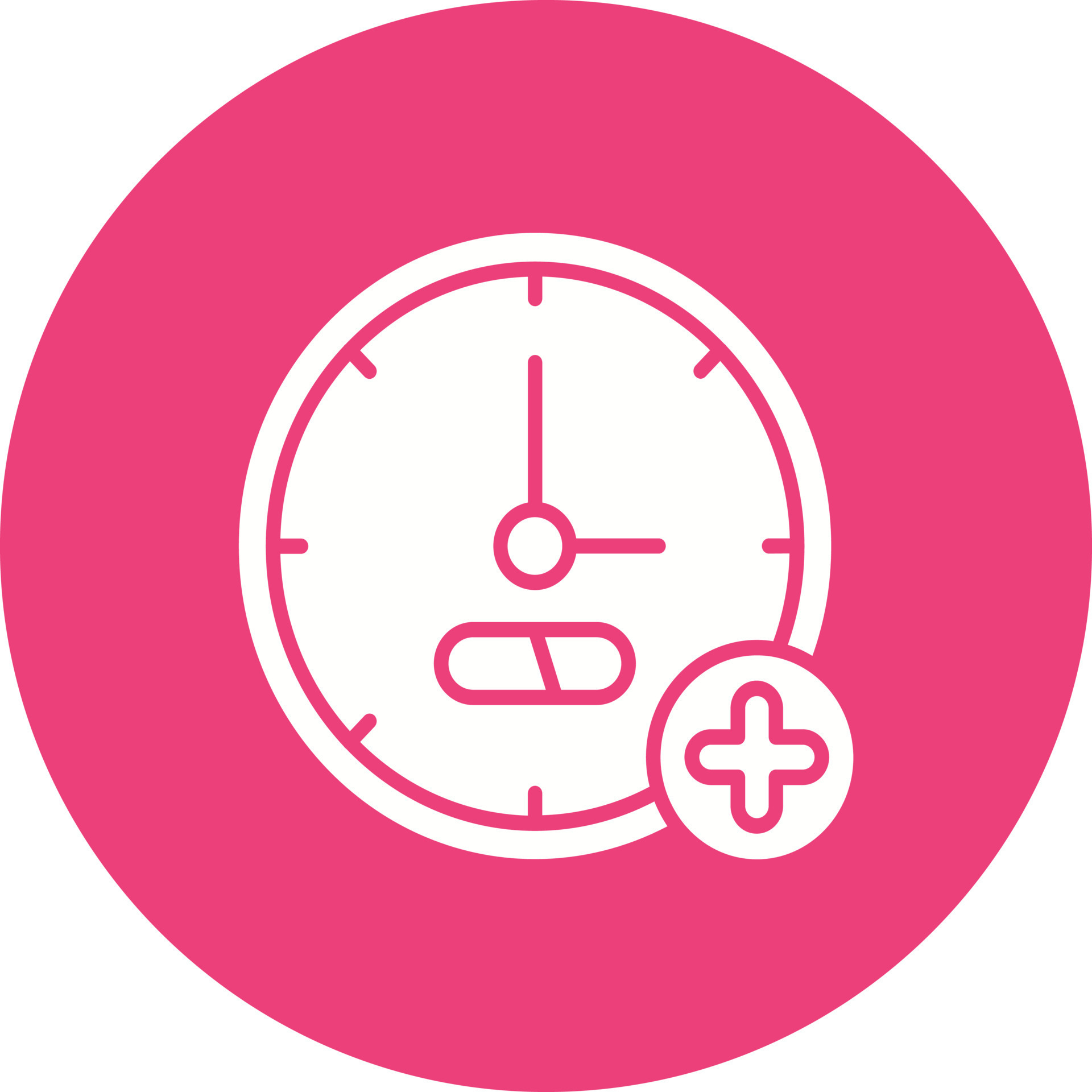 Medical Clock Glyph Circle Icon 16038412 Vector Art at Vecteezy