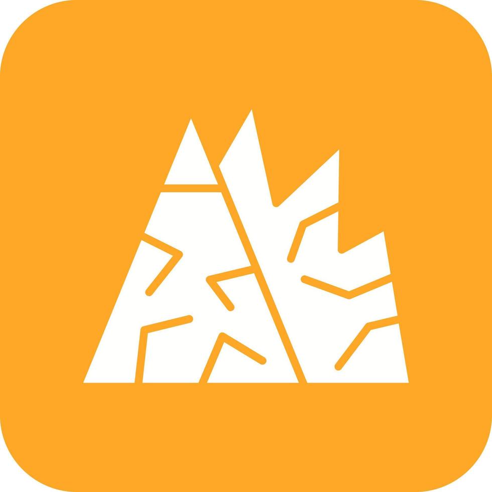 Mountains Glyph Round Corner Background Icon 16046424 Vector Art at ...