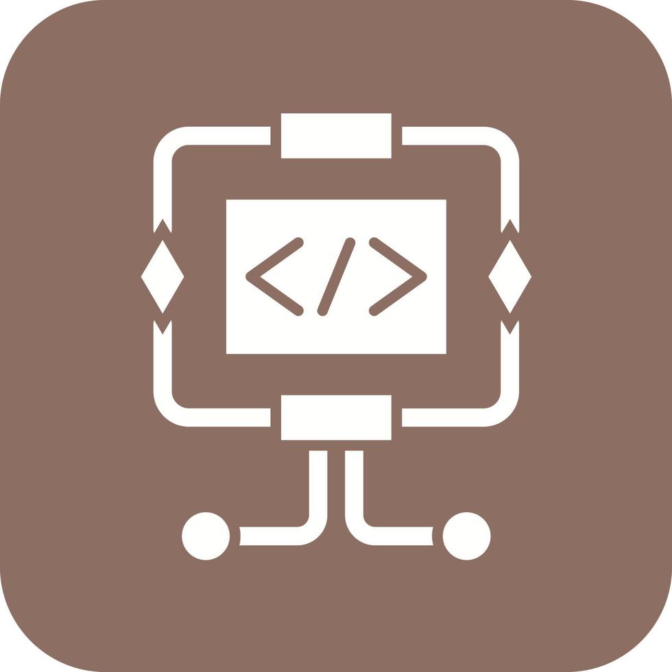 Algorithm Glyph Round Corner Background Icon 16046584 Vector Art at ...